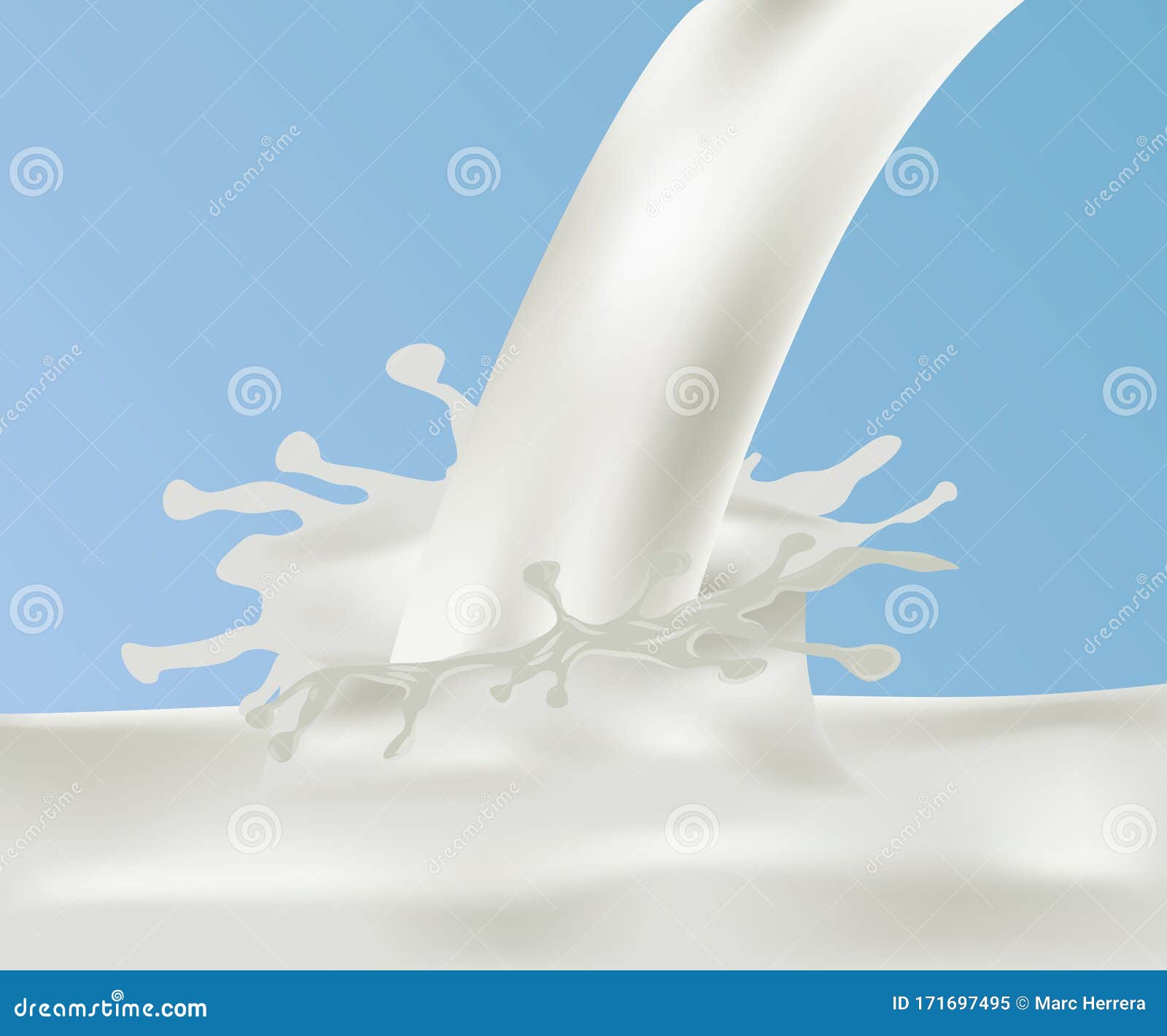White splash of fresh milk stock illustration. Illustration of juicy ...