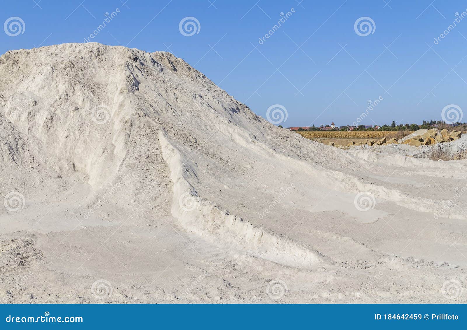 White spoil pile stock image. Image of ground, arid - 184642459