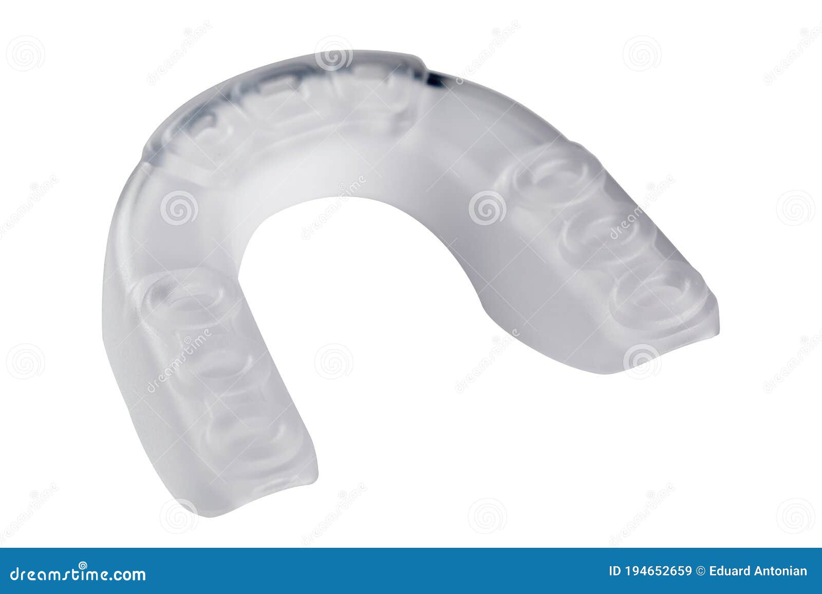 White Sports Mouth Guard, Protection of Teeth in Box of Rubber on White ...