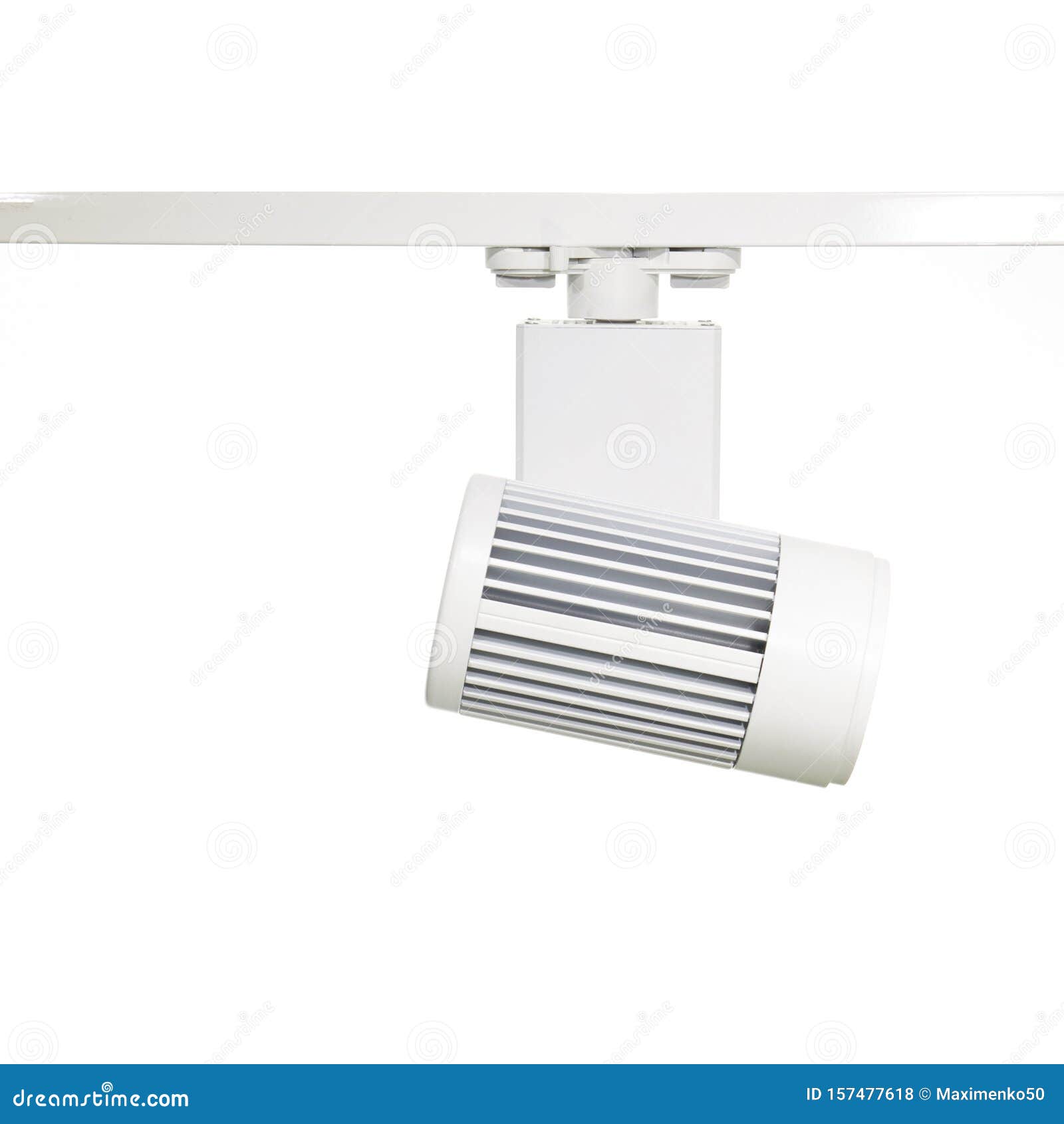 White Spot Ceiling Led Light on White Background Isolated Stock Photo ...