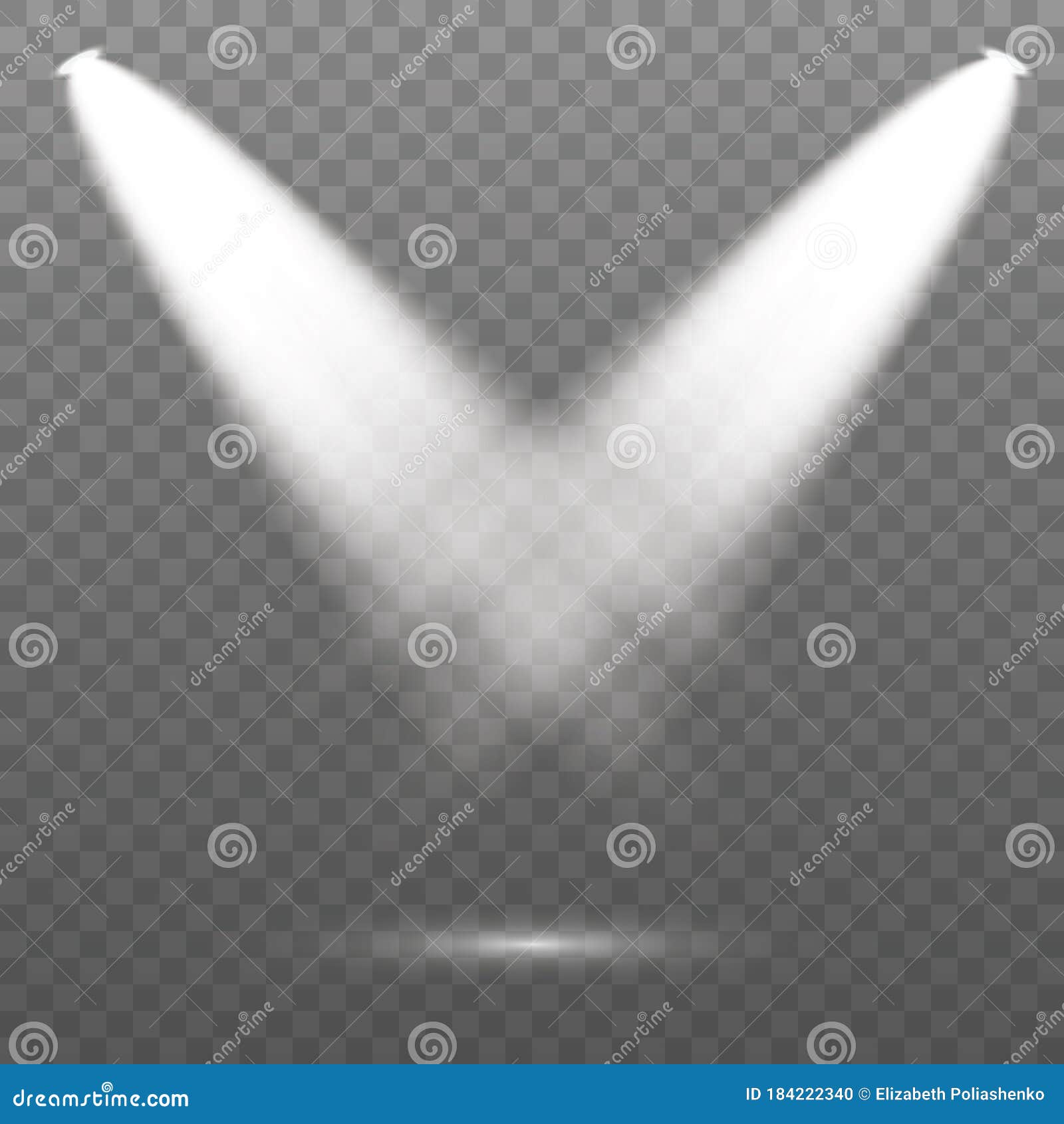 White spotlight shines stock vector. Illustration of night - 184222340