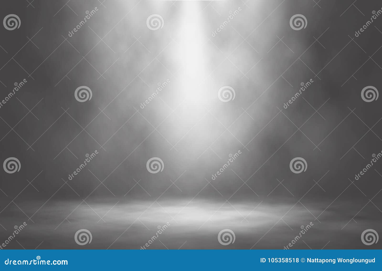 White Spotlight Smoke Dim Stage Background. Stock Photo - Image of ...