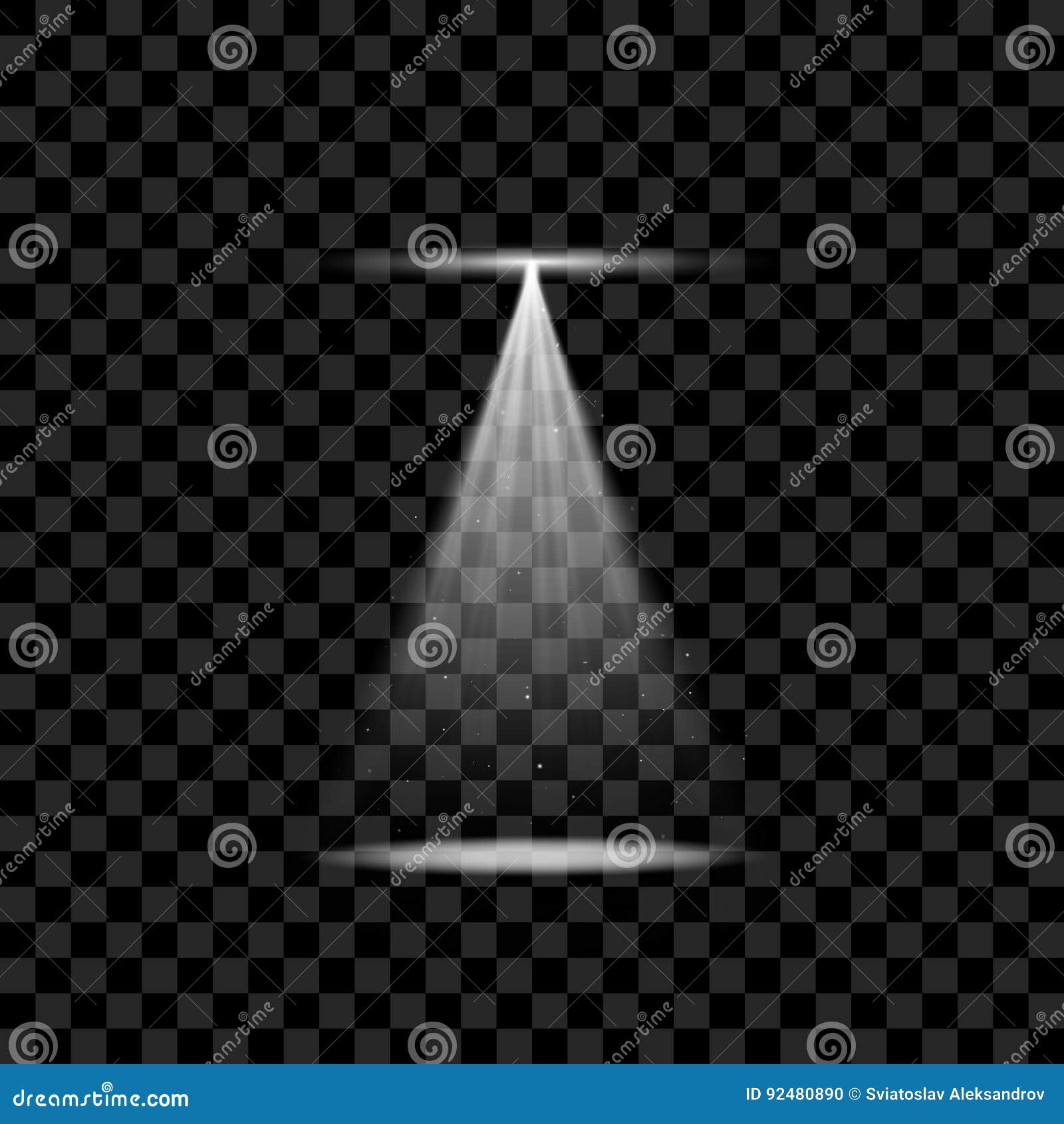 White Spotlight with Sparkles and Glowing Stock Vector - Illustration ...