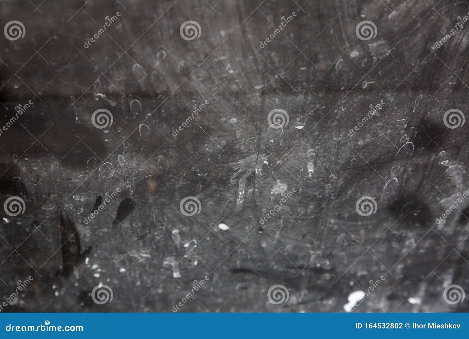 White Spots on Black Glass for Texture and Design Stock Photo - Image ...