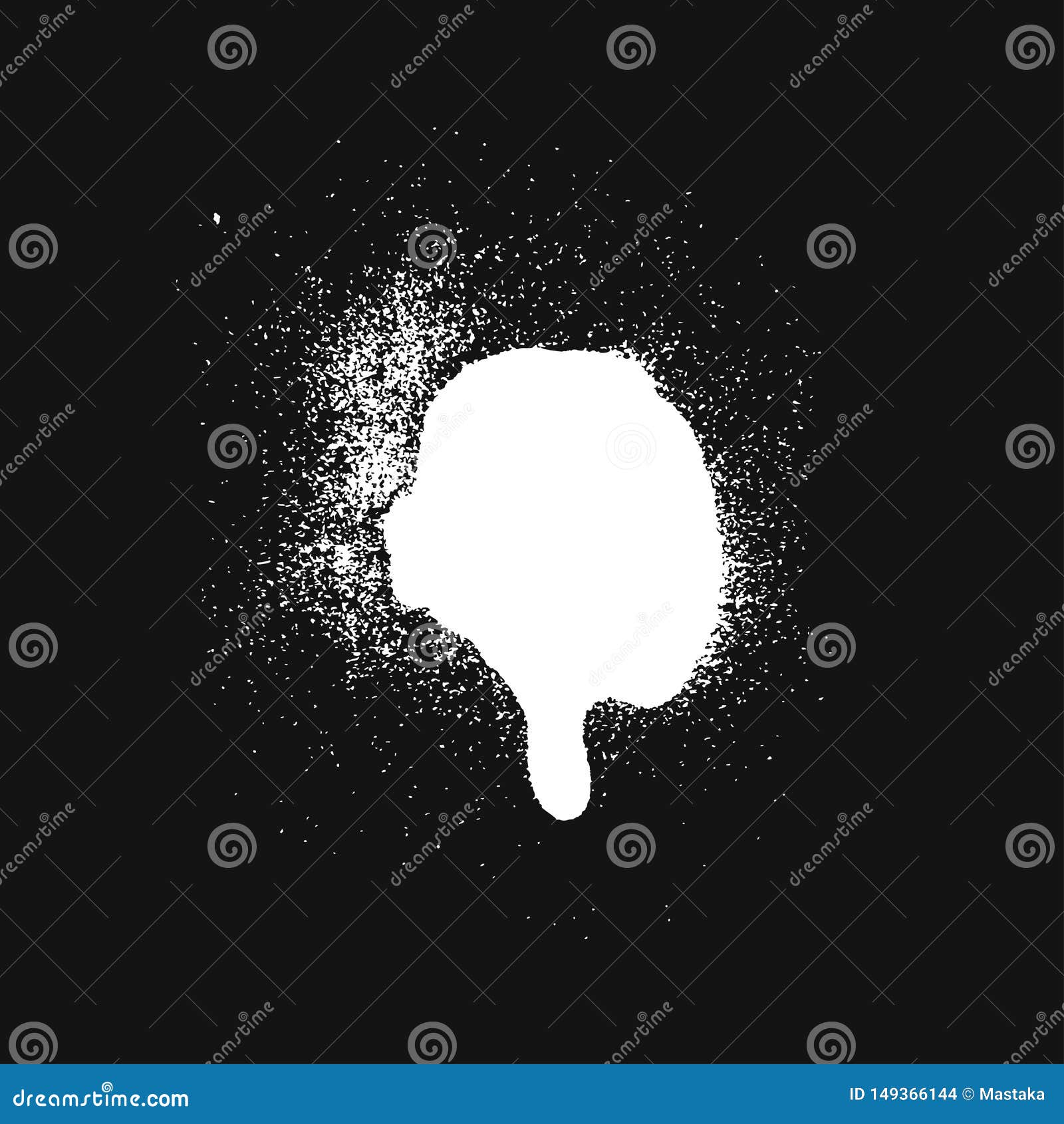 White Set Spray Collection Different Paint Splatter And Blob Splash ...