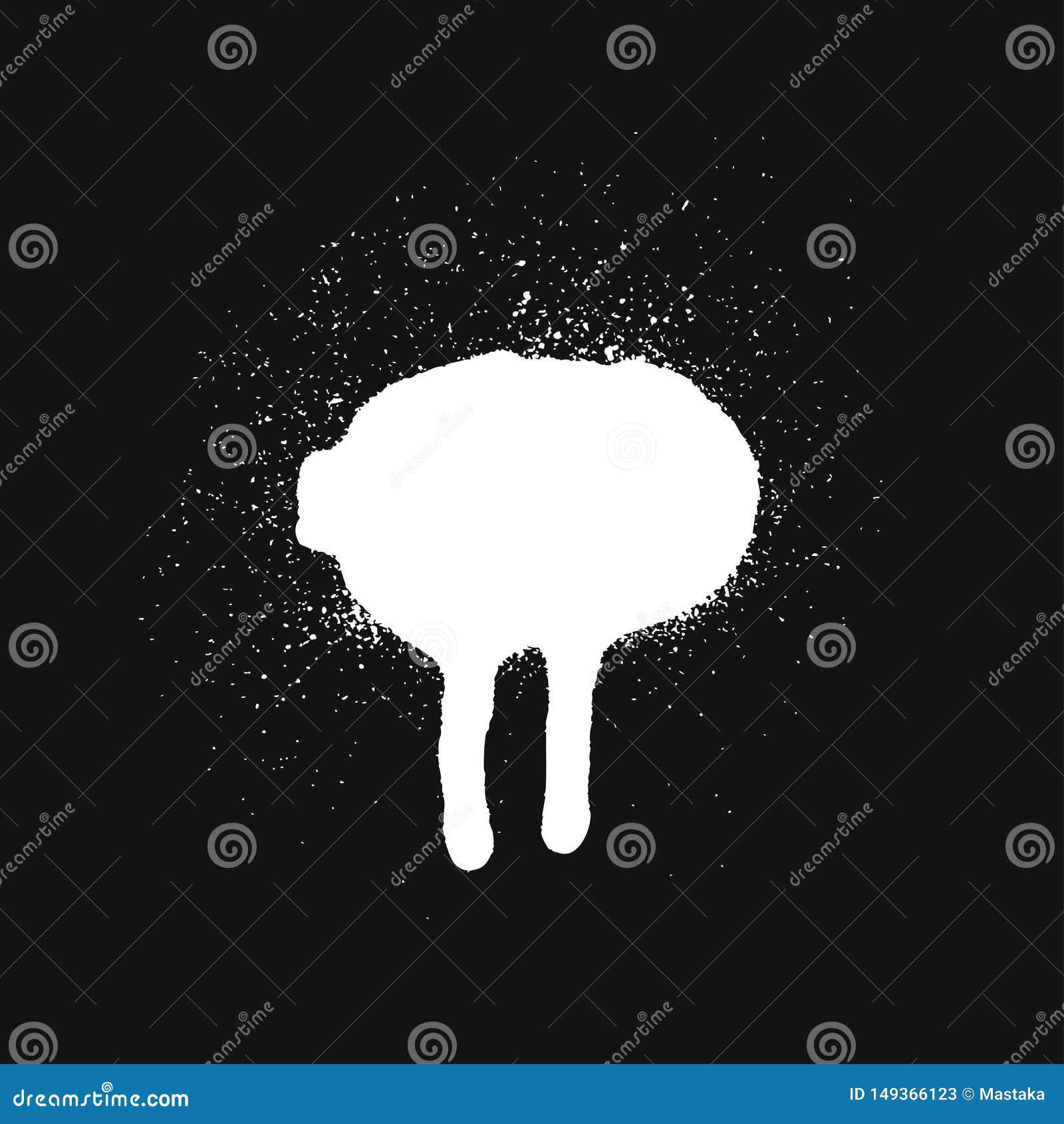 White Set Spray Collection Different Paint Splatter And Blob Splash ...