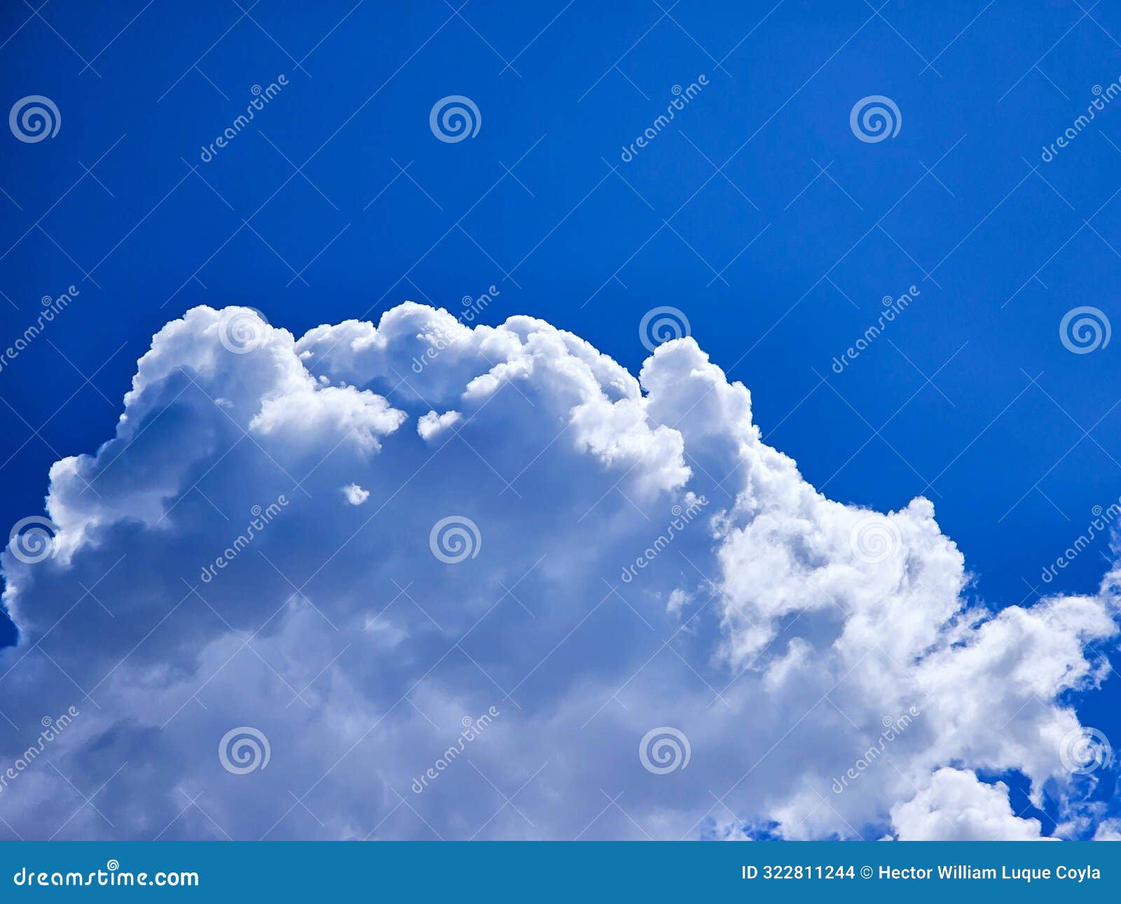 White Spring Clouds with Deep Blue Background Stock Photo - Image of ...
