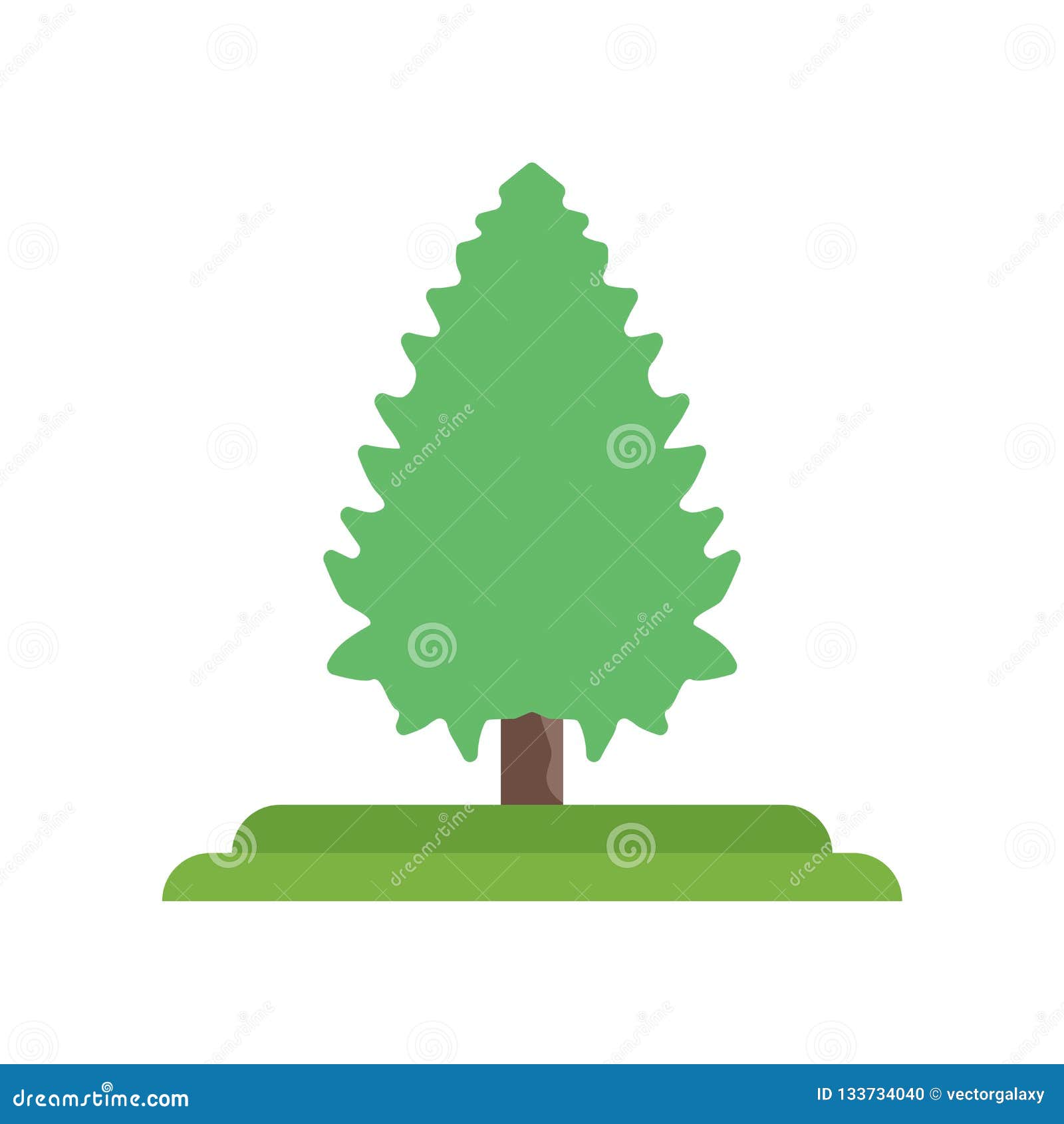 White Spruce Tree Icon Vector Sign and Symbol Isolated on White Stock ...