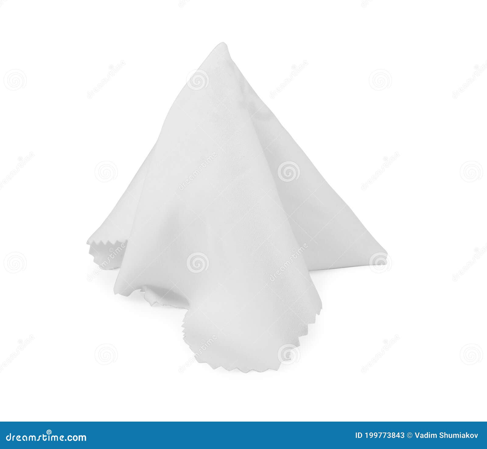 White Square Bar Napkin Isolated on White Background Stock Image ...
