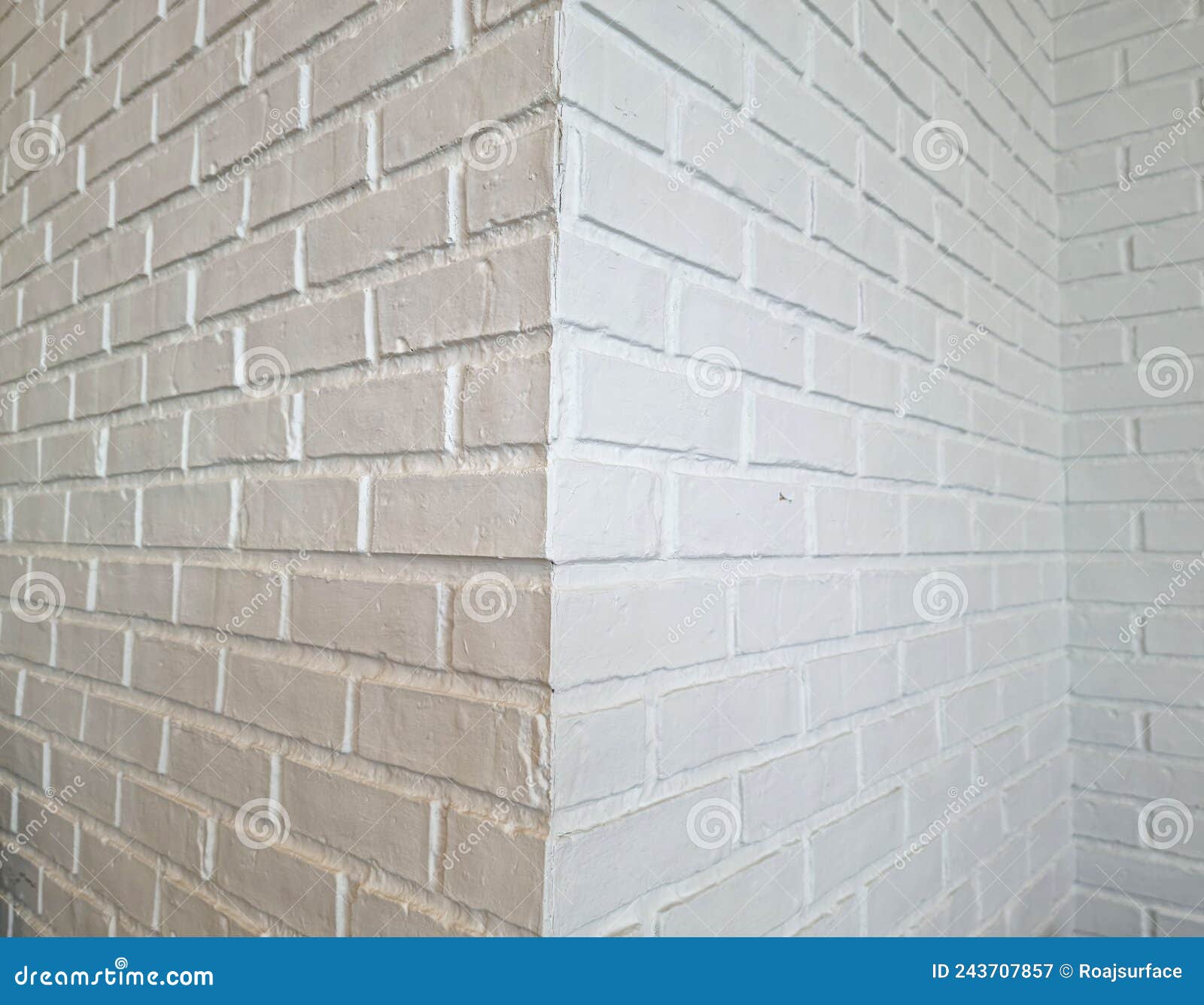 White Square Block Brick Surface Corner Image. Abstract Cement Wall ...
