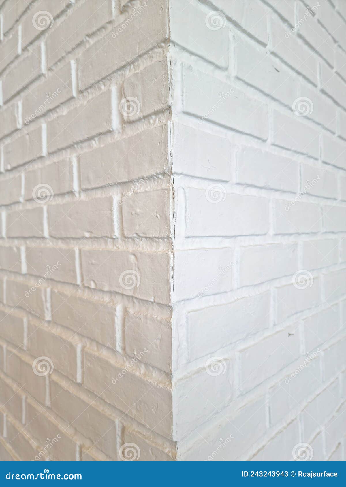White Square Block Brick Vertical Corner Image. Abstract Cement Wall ...