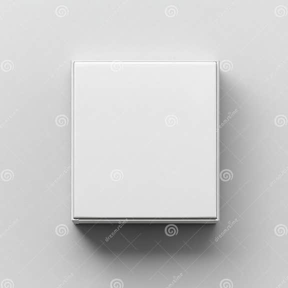 White Square Box on White Background Stock Illustration - Illustration ...