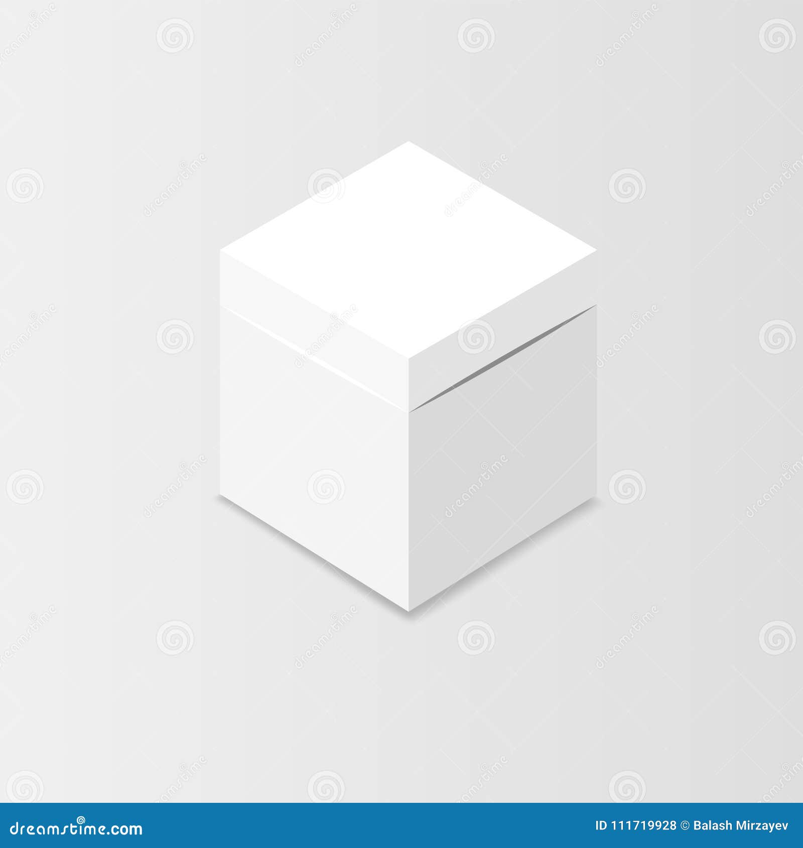 White Square Box. Cardboard Box, Container, Packaging Stock Vector ...