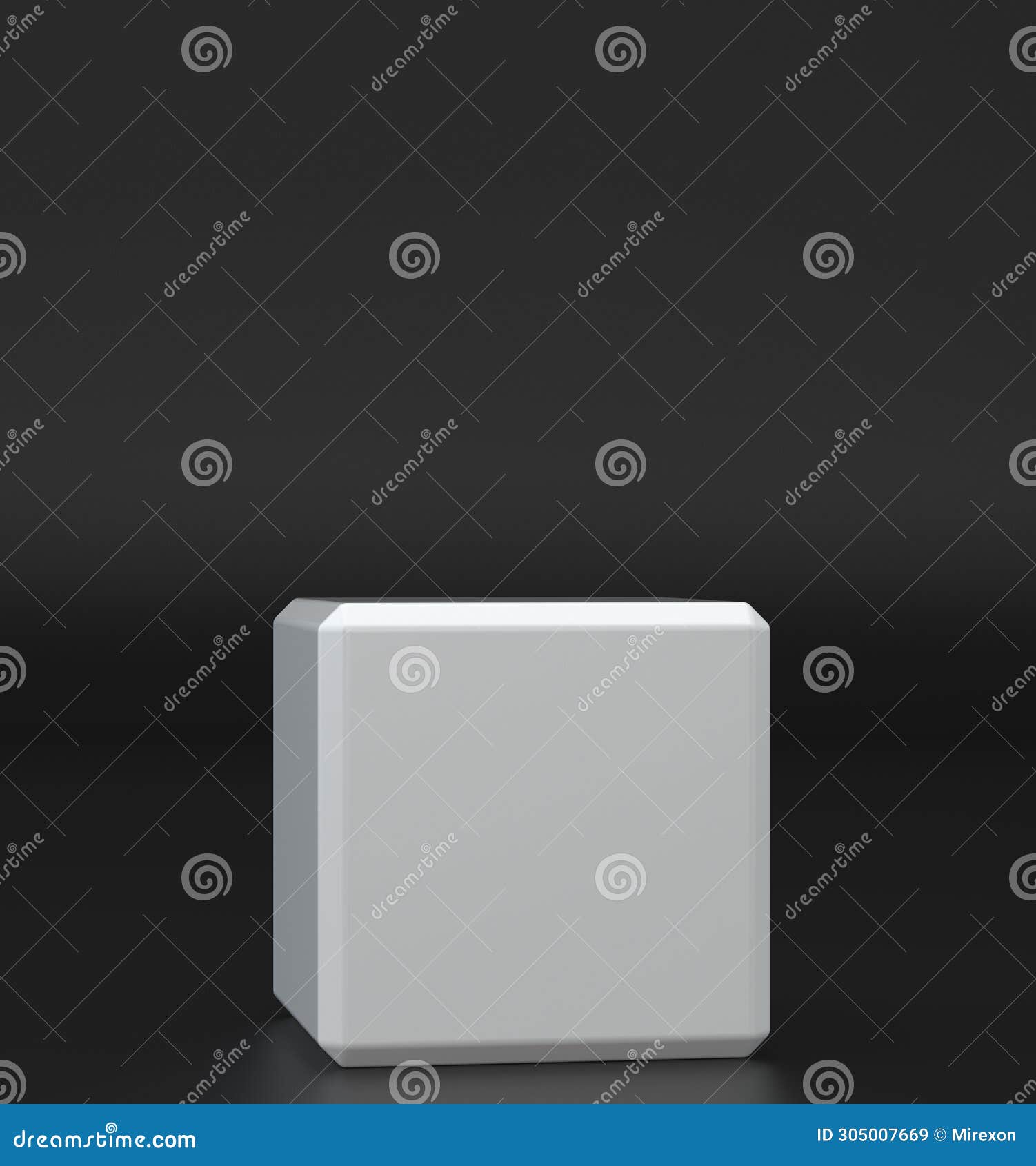 White Square Box - Front View. Mockup for Display Your Design. Stock ...