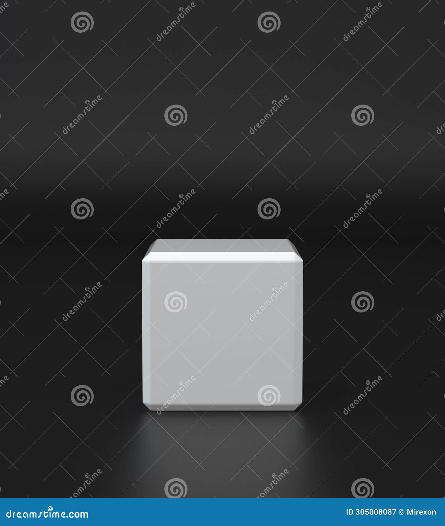 White Square Box - Front View. Mockup for Display Your Design Stock ...