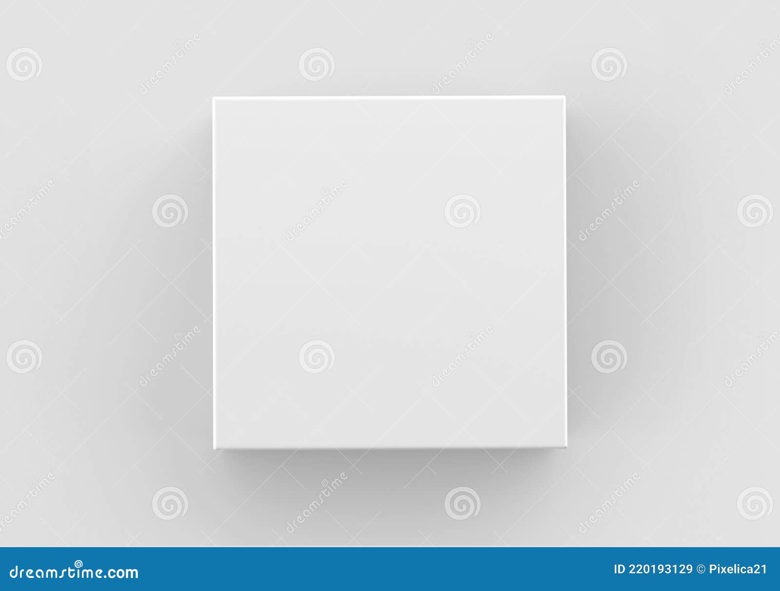 White Square Box Mockup, Blank Shoe Box Cardboard Container, 3d ...