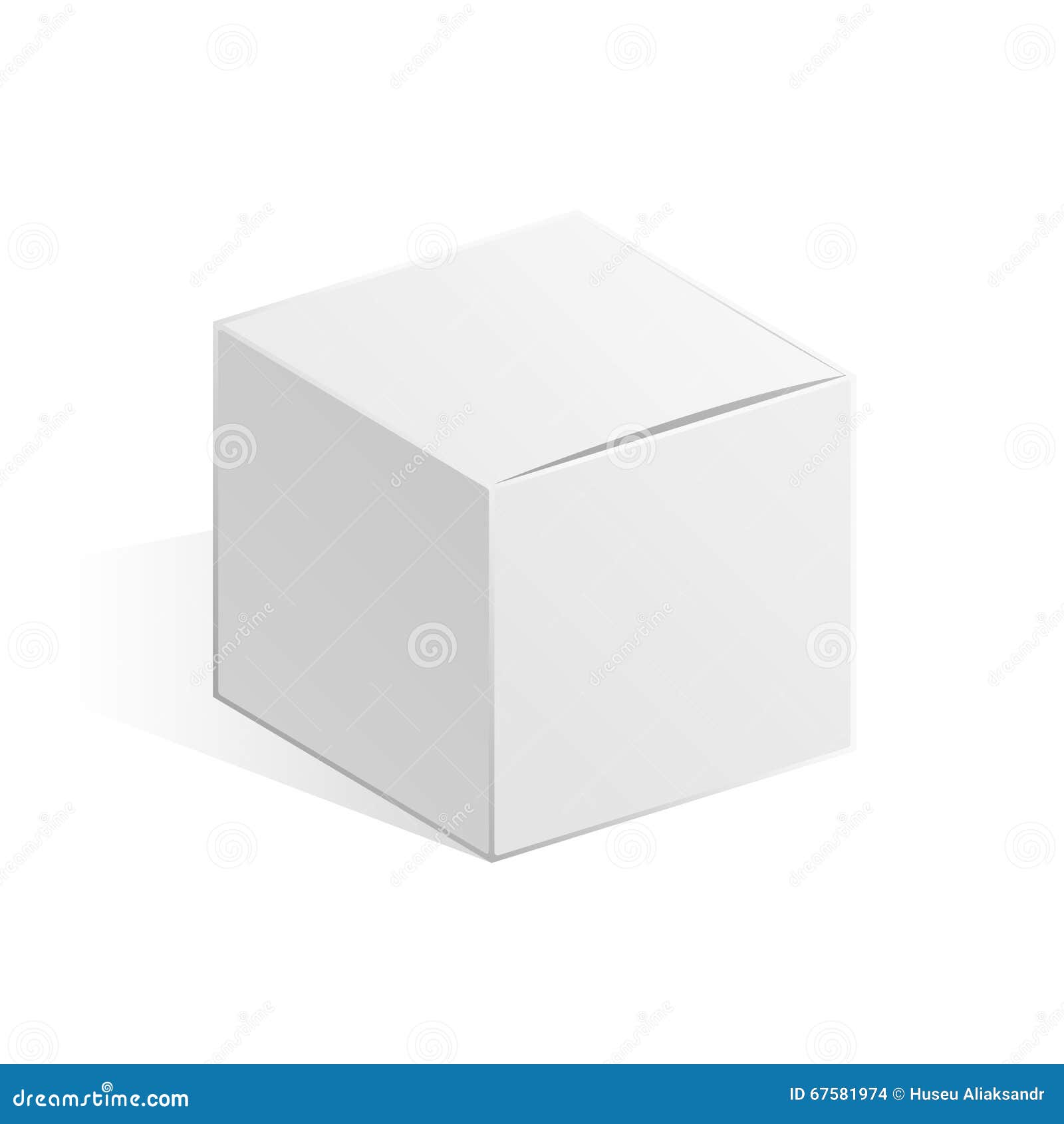 White square box. stock vector. Illustration of merchandise - 67581974