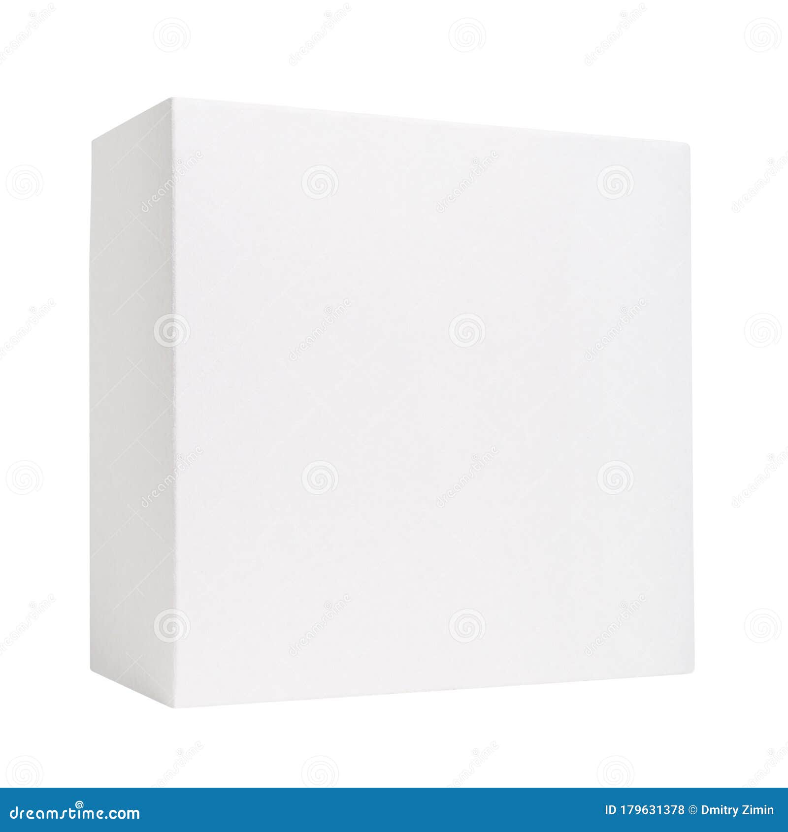 White Square Cardboard Paper Box Isolated on White Background Stock ...