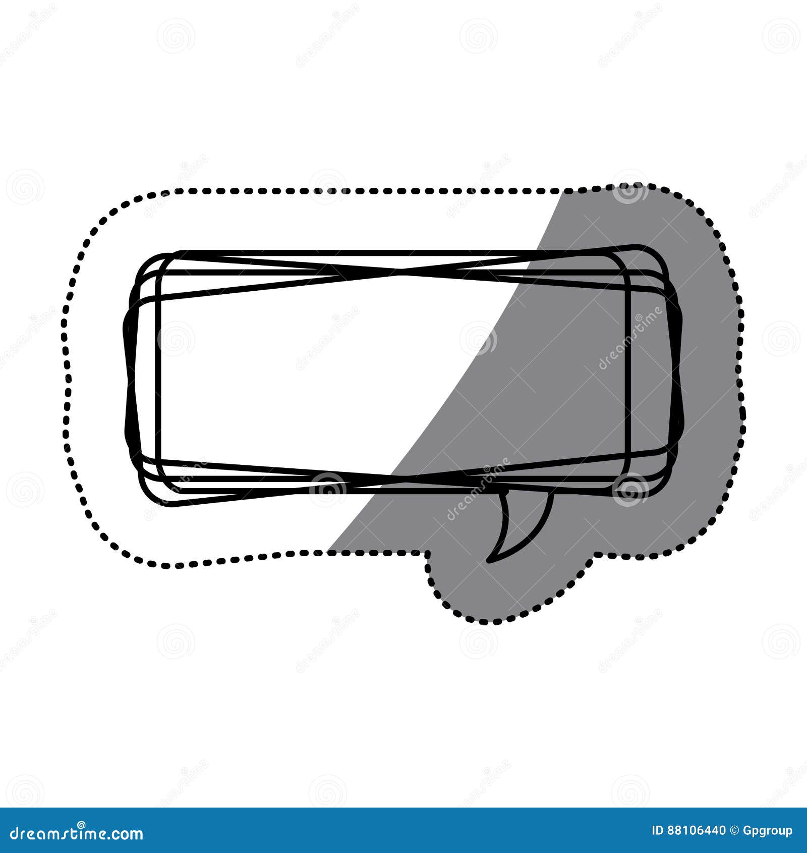 White Square Chat Bubble Icon Stock Illustration - Illustration of blog ...