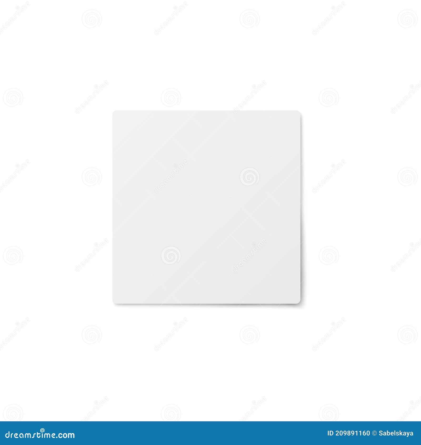 White Square Coaster Mockup - Blank Realistic Protection Pad Stock ...