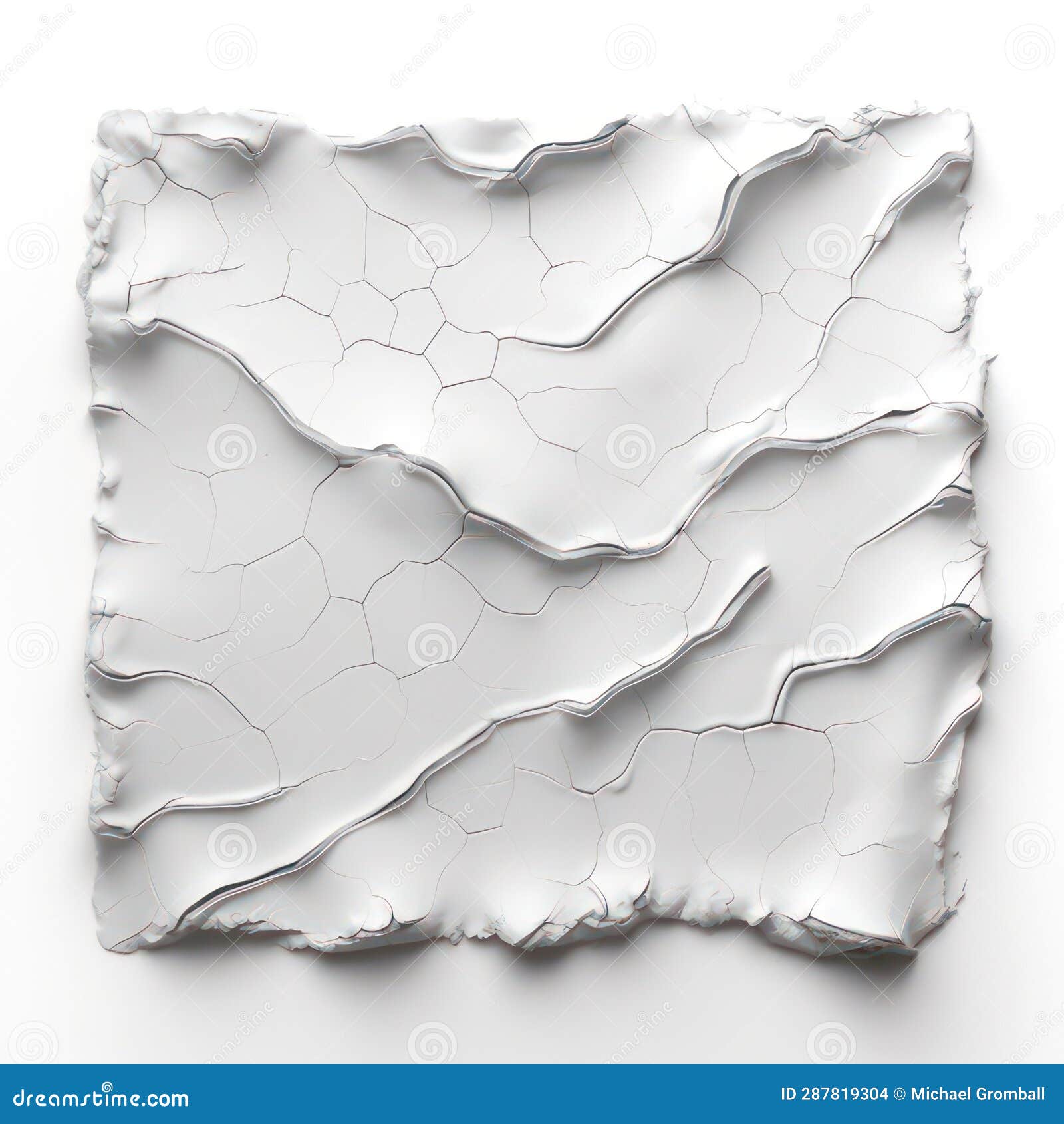 White Square Concrete Surface with Cracks Created with Generative AI ...