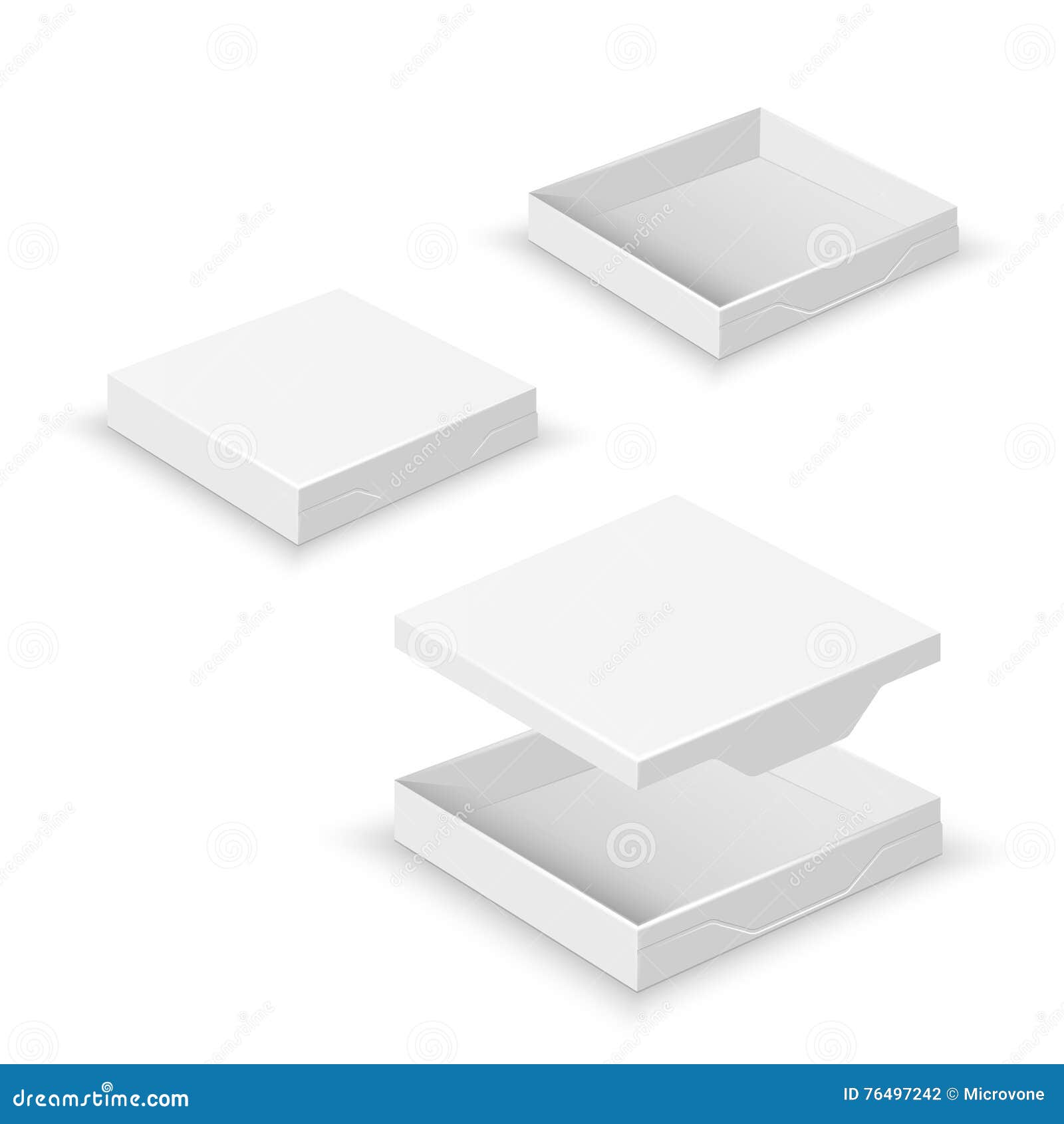 Flat Square Box Template