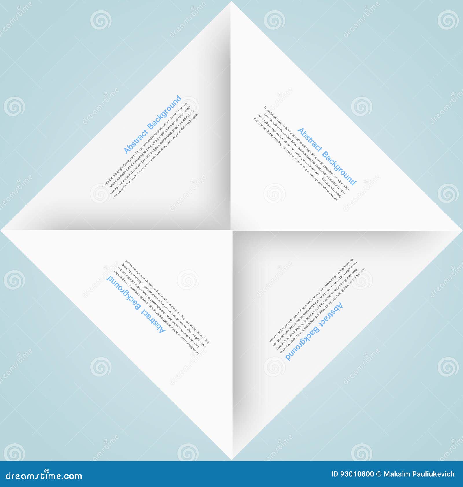 White Square. Paper Origami Stock Illustration - Illustration of sheet ...