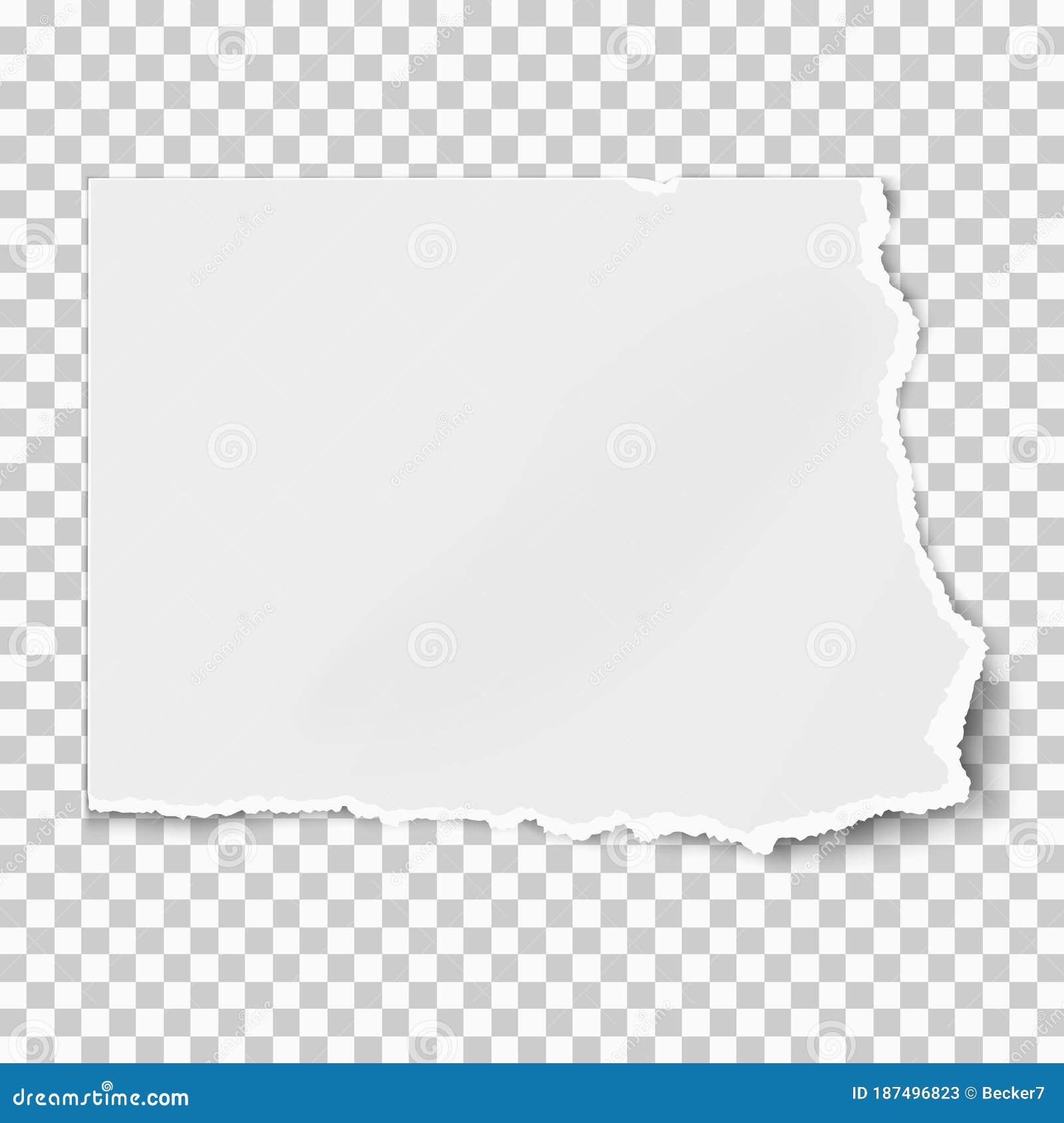 Tear-off Paper Template. Advertisement Template With Copy Space For ...