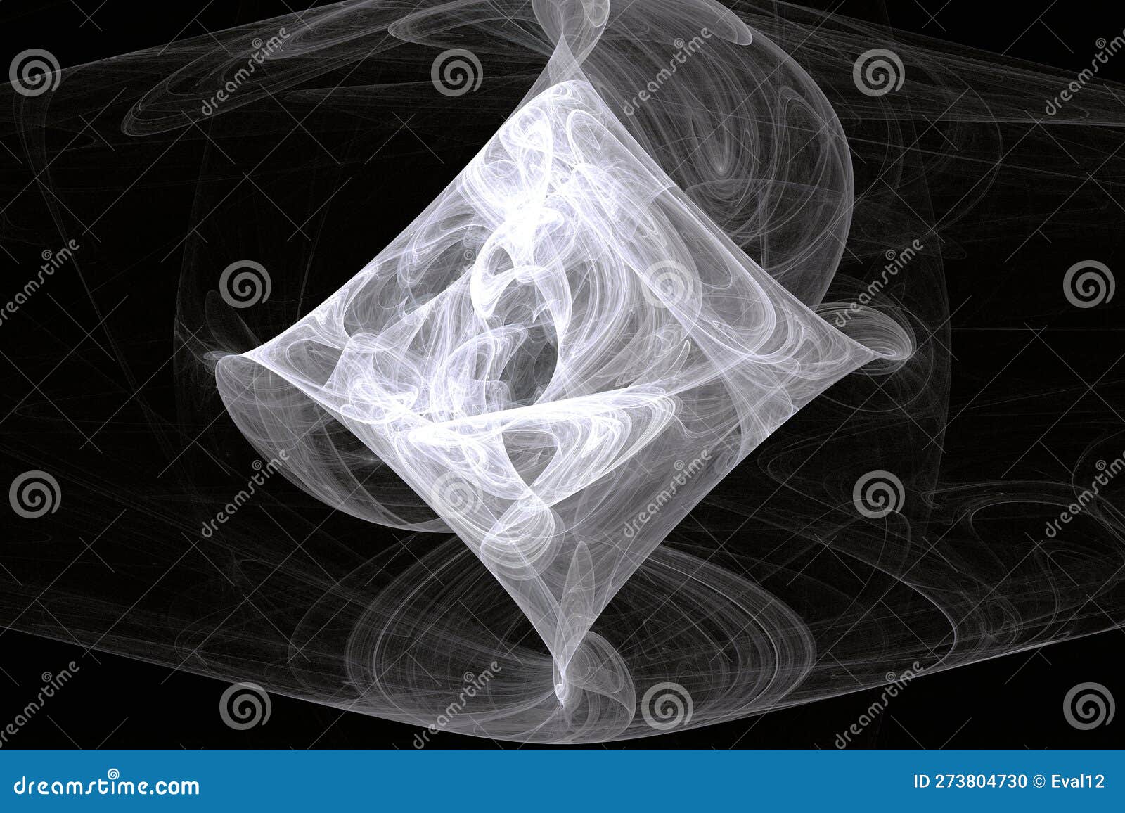 White Square Pattern of Crooked Waves on a Black Background. Stock ...