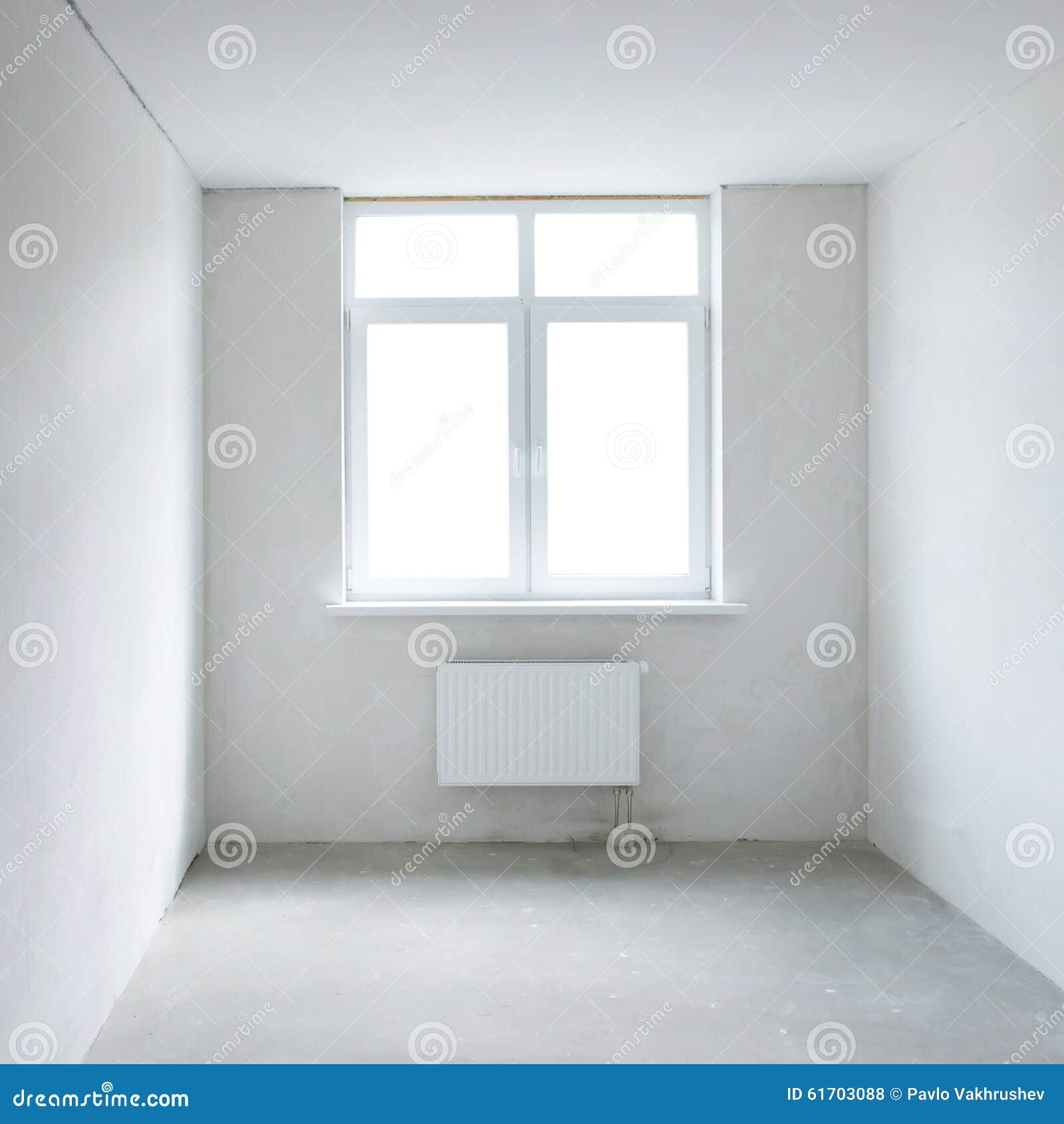 White Square Room with Window Stock Photo - Image of blank, domestic ...
