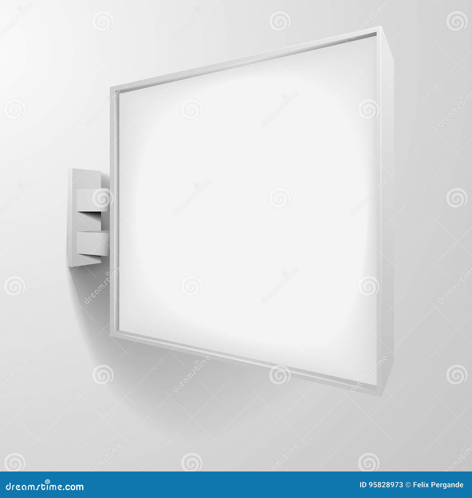 White Square Signage stock illustration. Illustration of marketing ...
