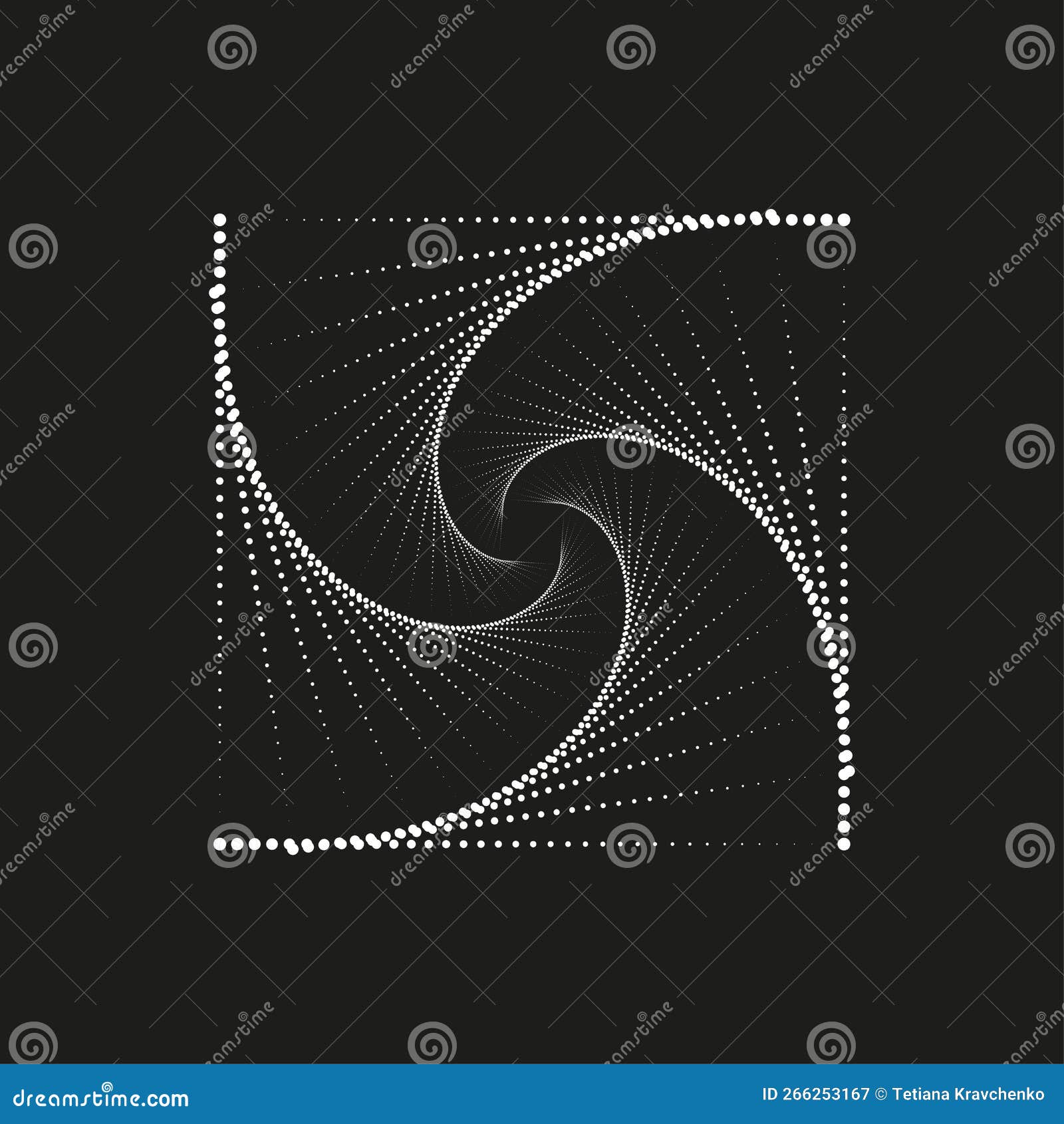 White Square Spiral. Vector Illustration Stock Vector - Illustration of ...