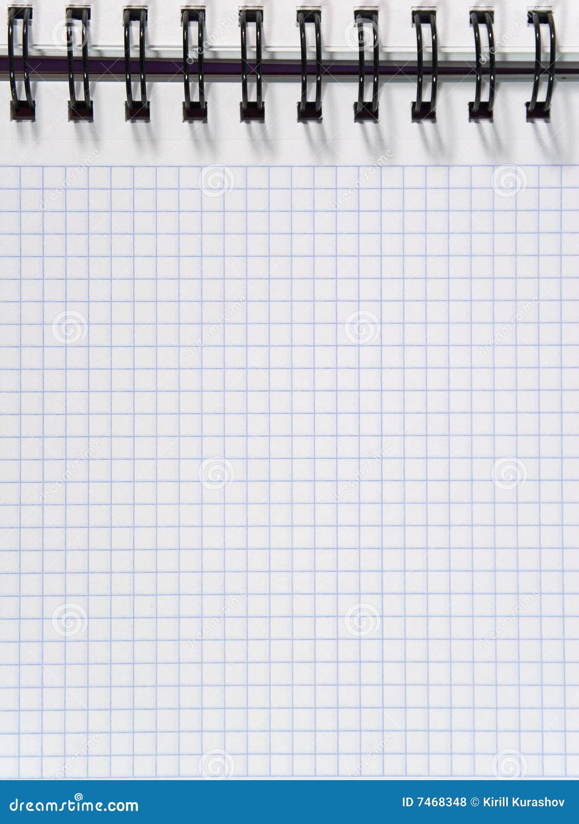 White Squared Notebook Sheet Stock Photo - Image of education, college ...