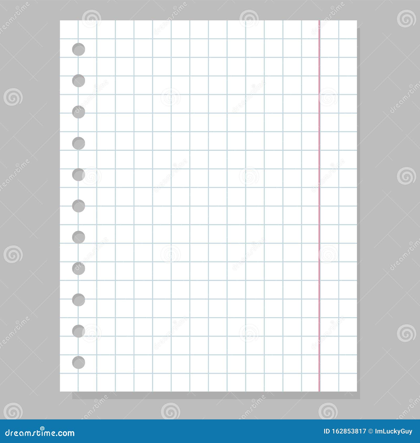 White Squared Paper Sheet Vector Isolated. Square Texture Stock ...