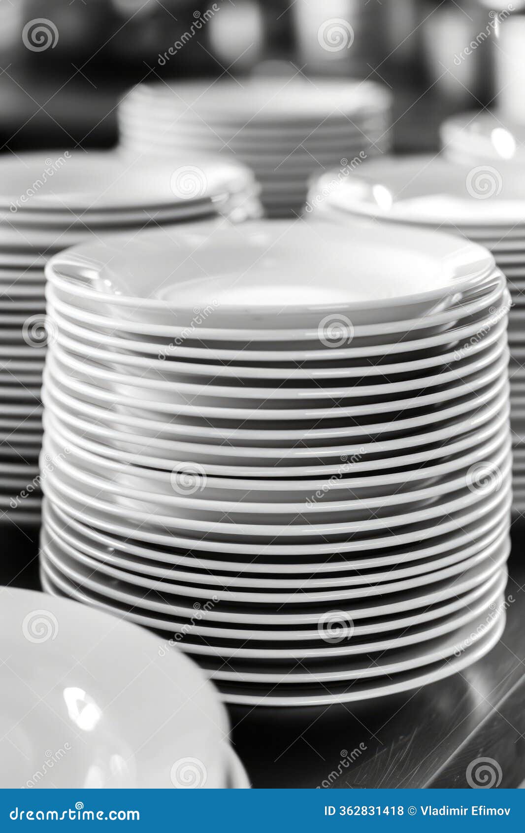 White Stackable Dinnerware stock photo. Image of pottery - 362831418