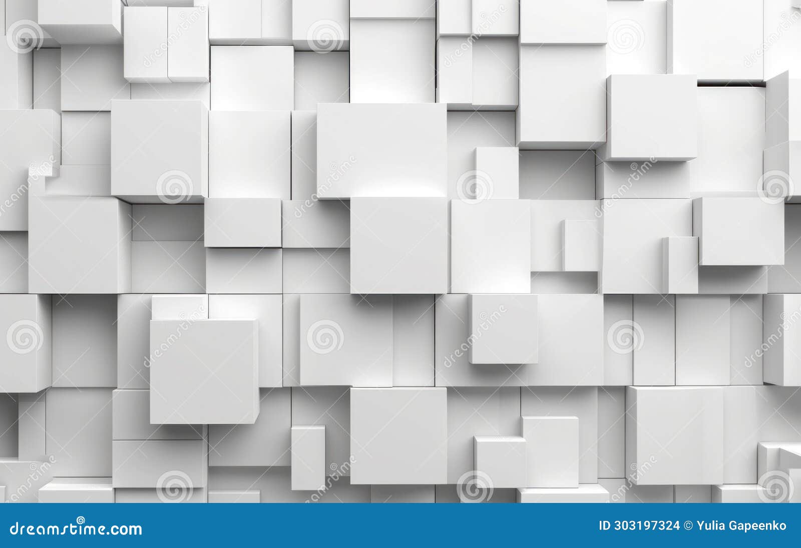 White Stacked Cube Pattern on a White Background Stock Illustration ...