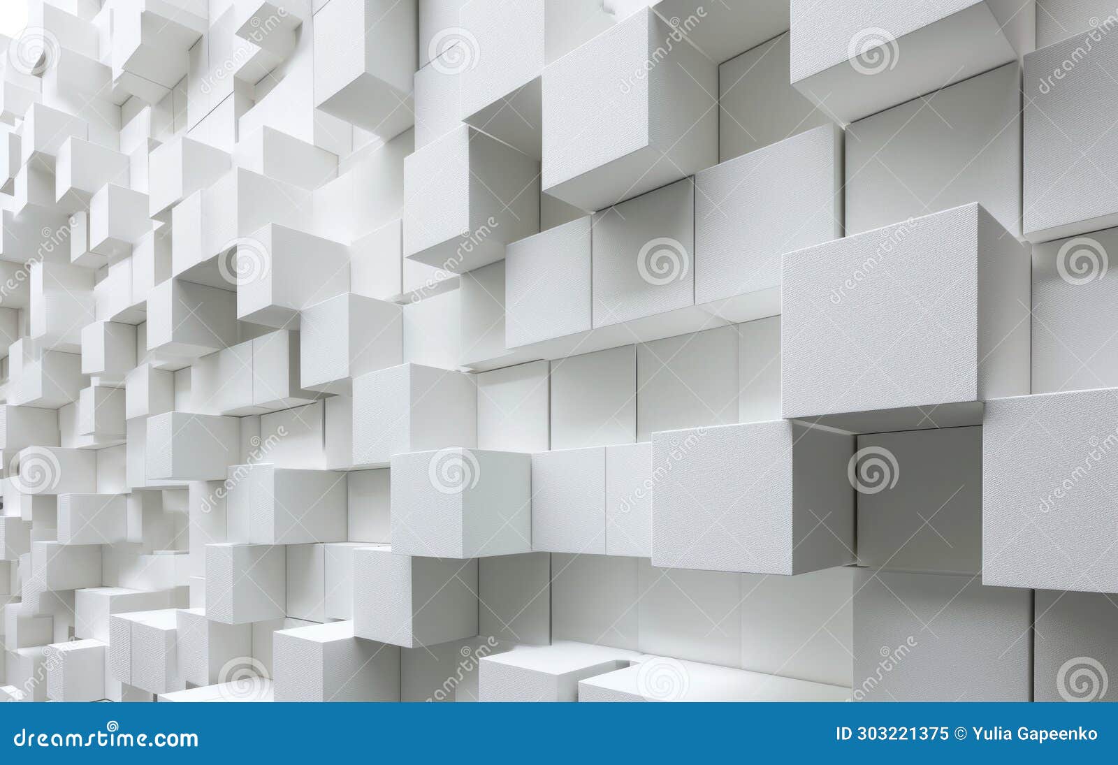 White Stacked Cube Pattern on a White Background Stock Illustration ...