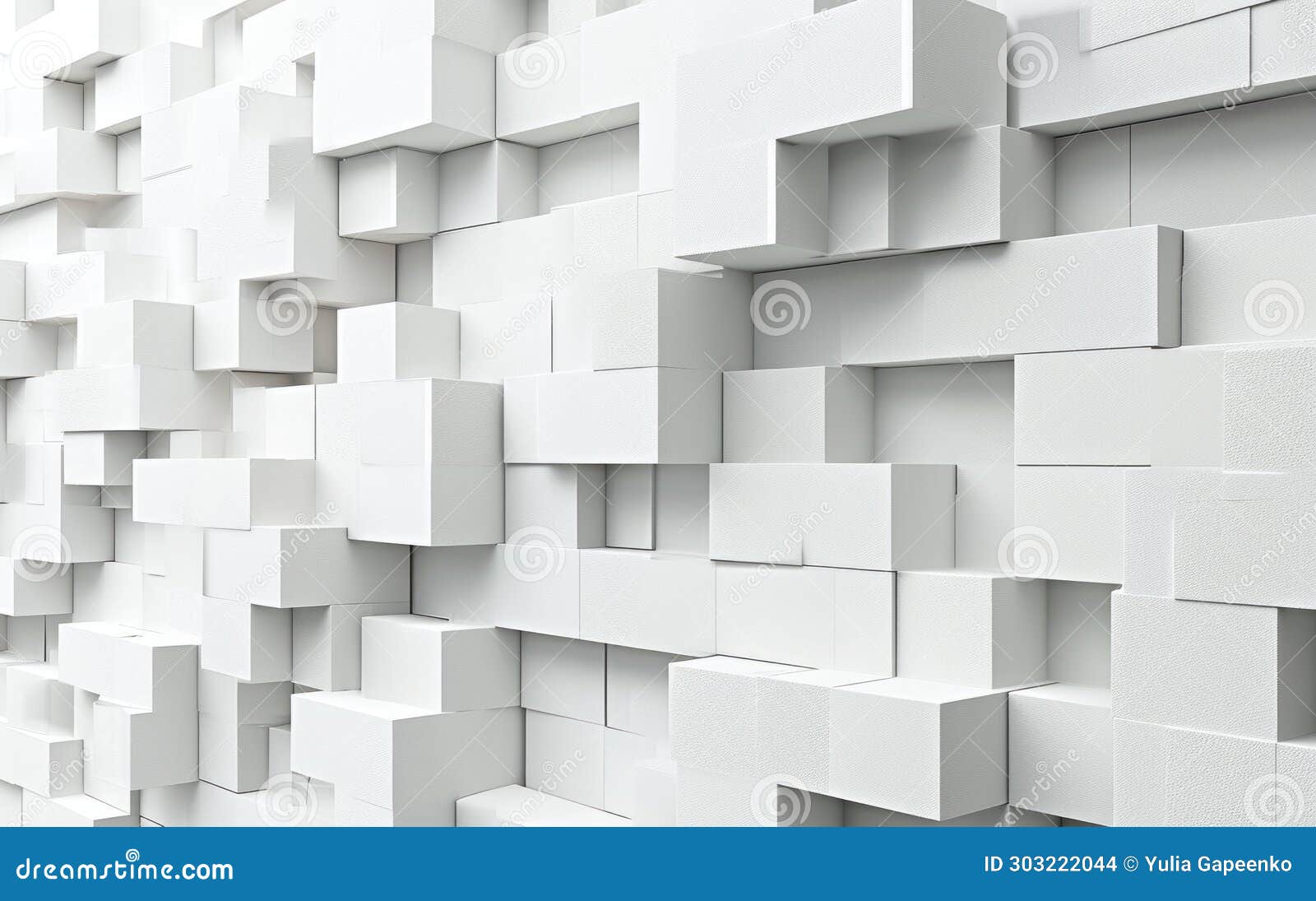 White Stacked Cube Pattern on a White Background Stock Illustration ...