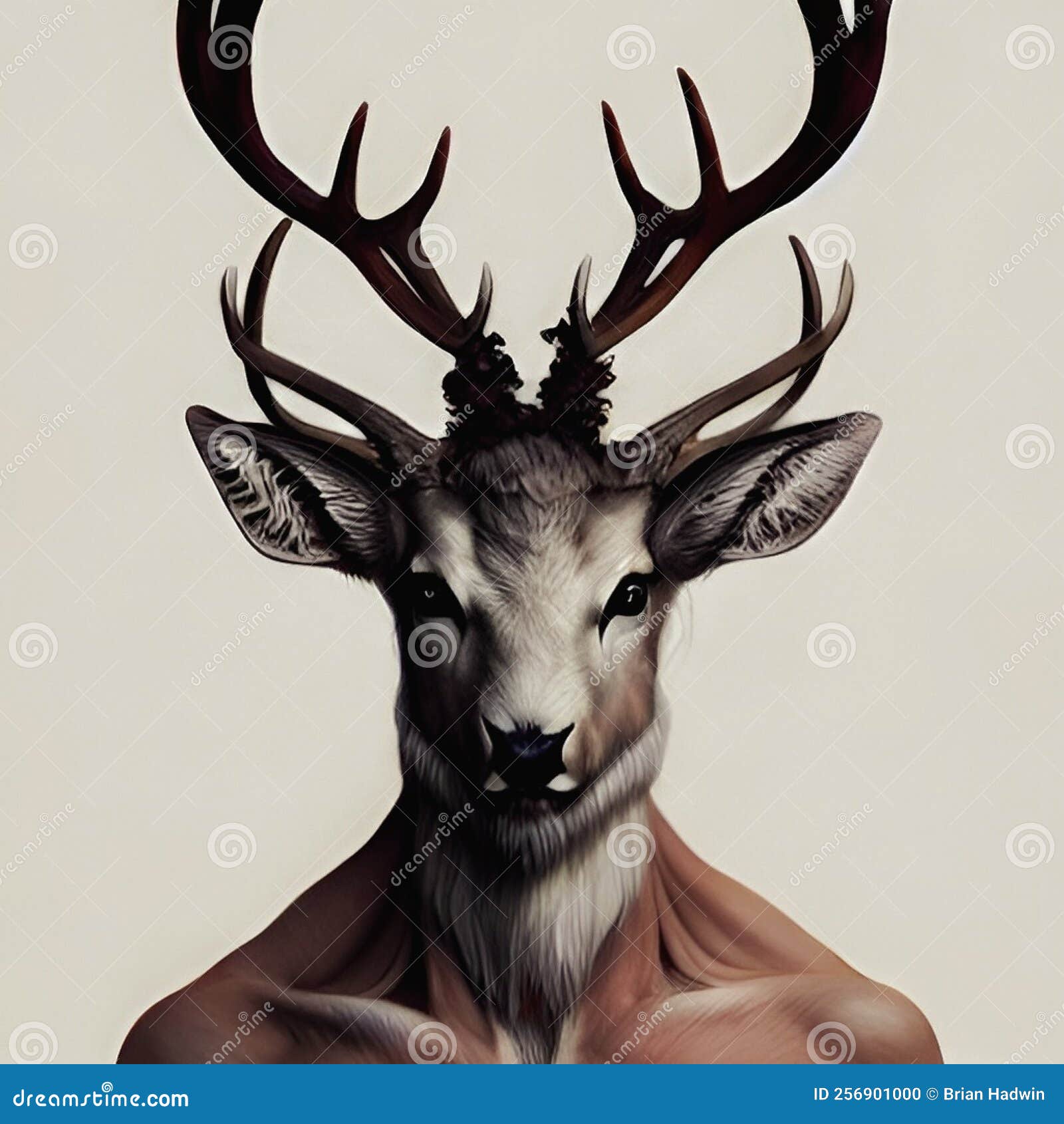White Stag Man stock photo. Image of mythical, white - 256901000