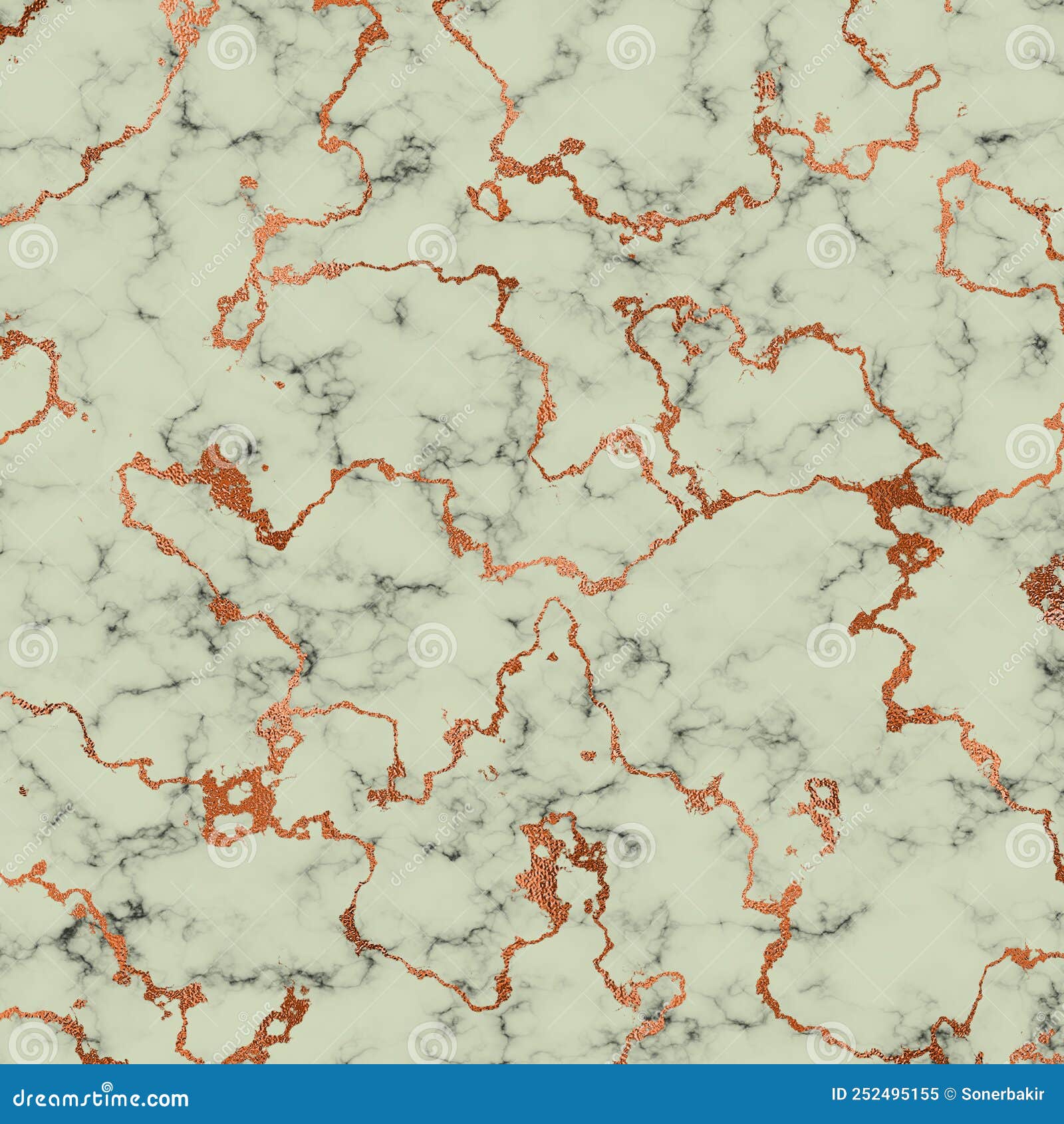White Stained Marble with Copper Colored Veins. Background Pattern ...