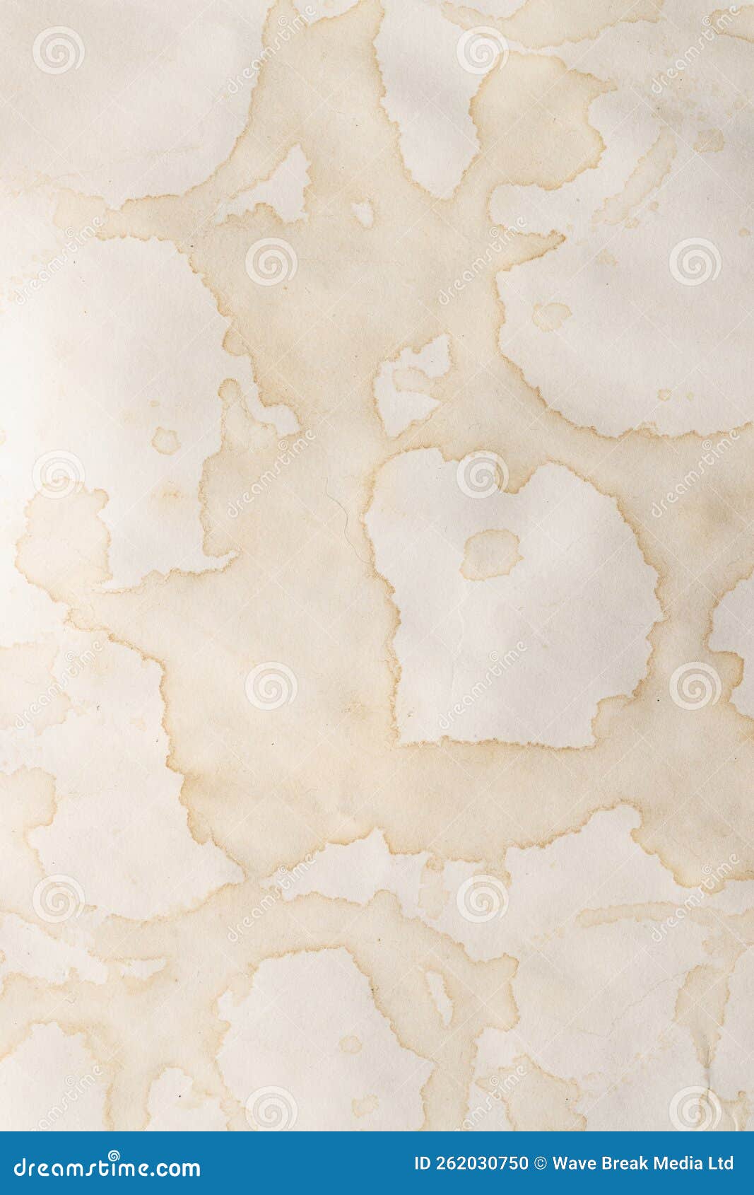 White Stained Piece of Paper with Copy Space on White Background Stock ...