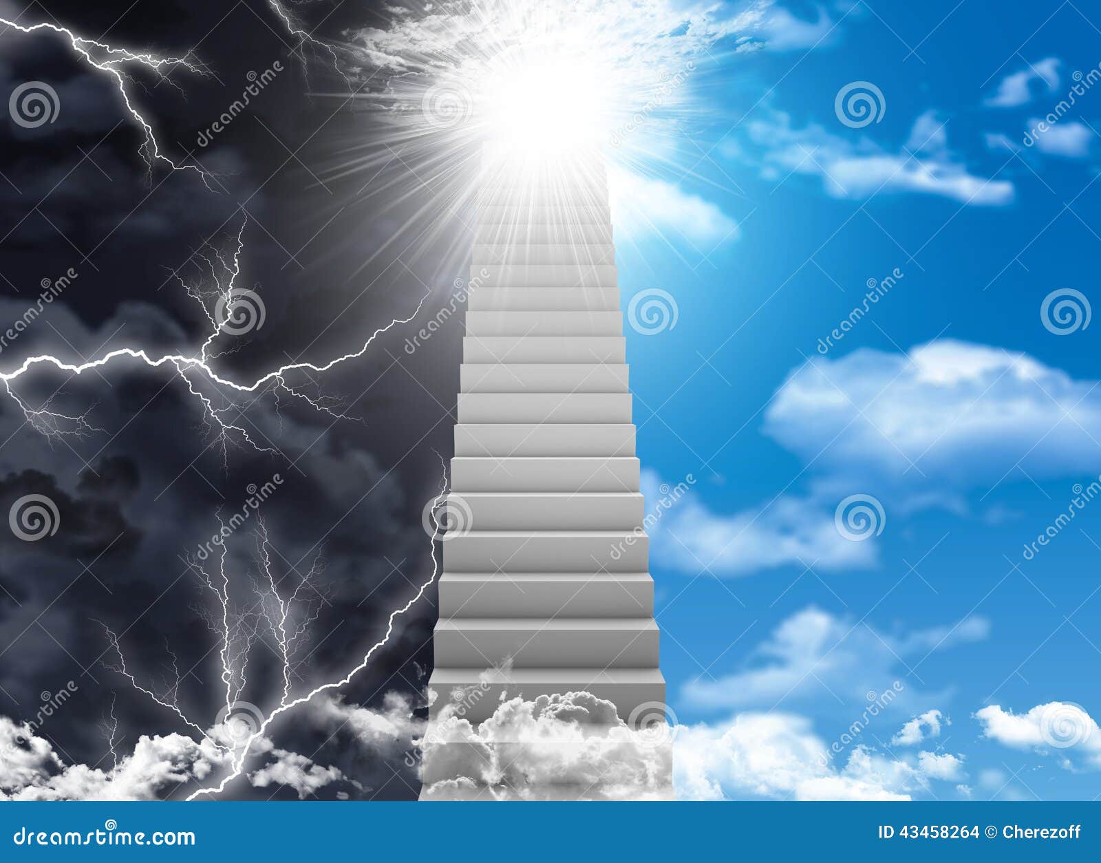 Lightning, Stair, Pedestal, Ladder Icon. Vector Illustration ...