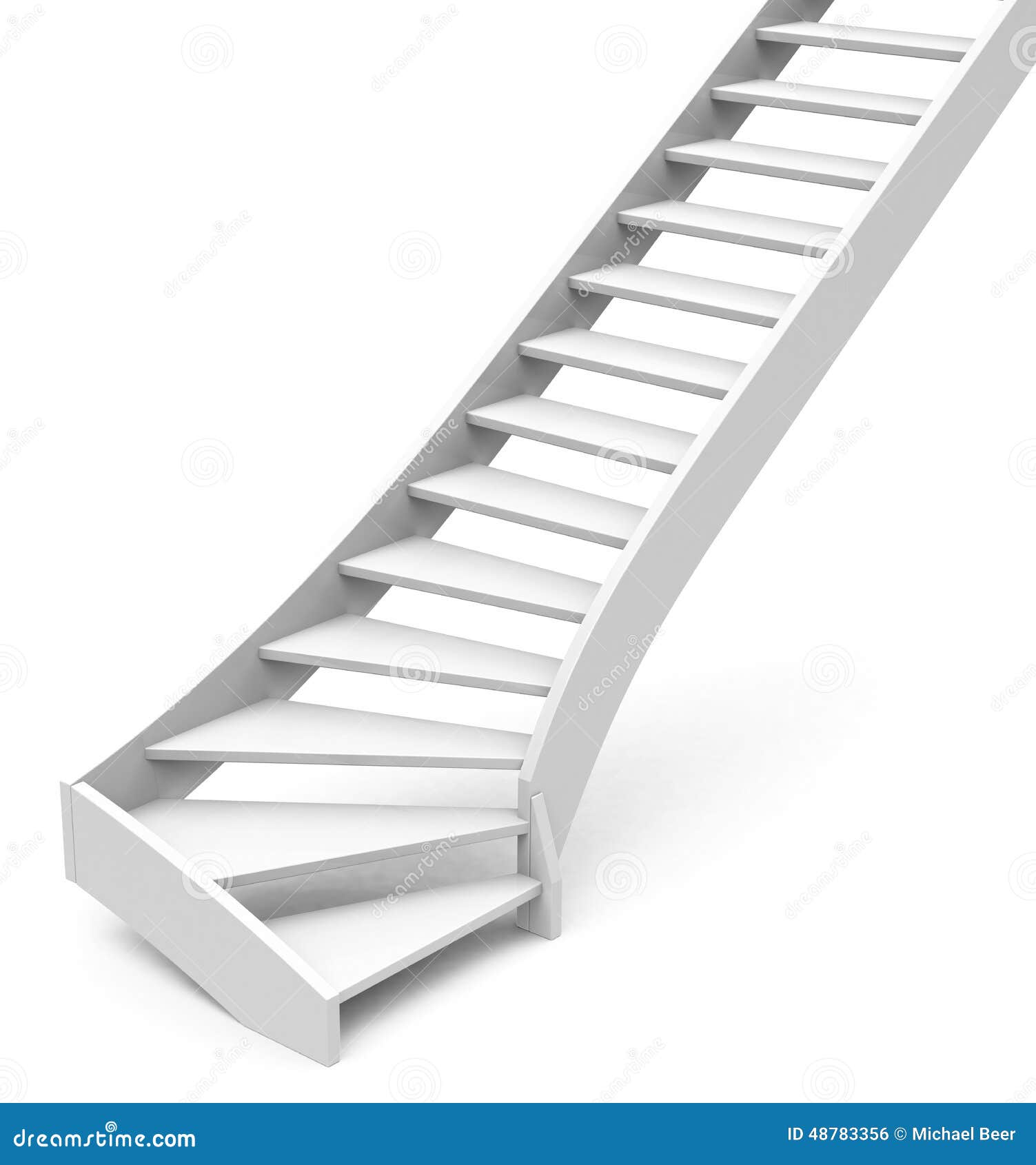 White Stair. Staircase Isolated, 3d Stairway For Interior Staircases ...