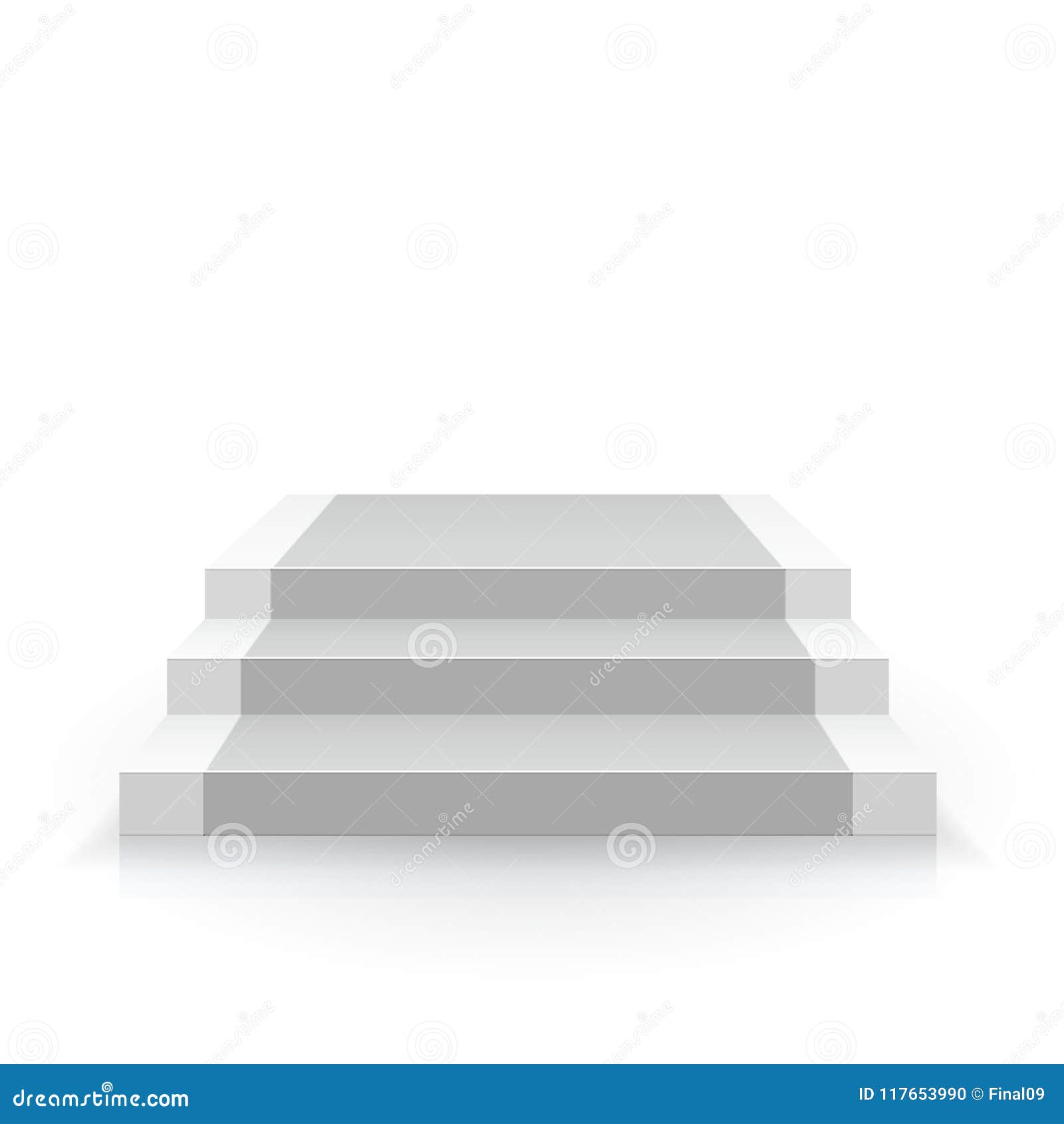 White stair. front view stock vector. Illustration of growth - 117653990