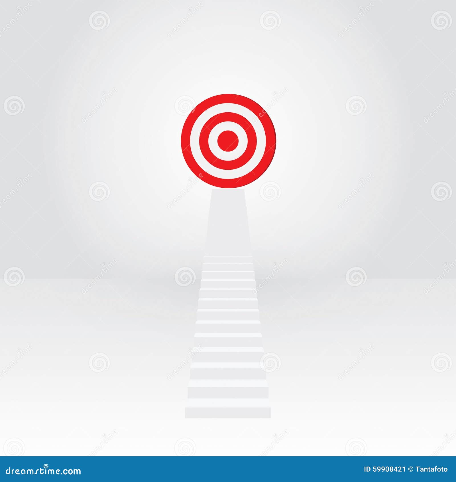 White Stair Up To Target Success Stock Vector - Illustration of bright ...
