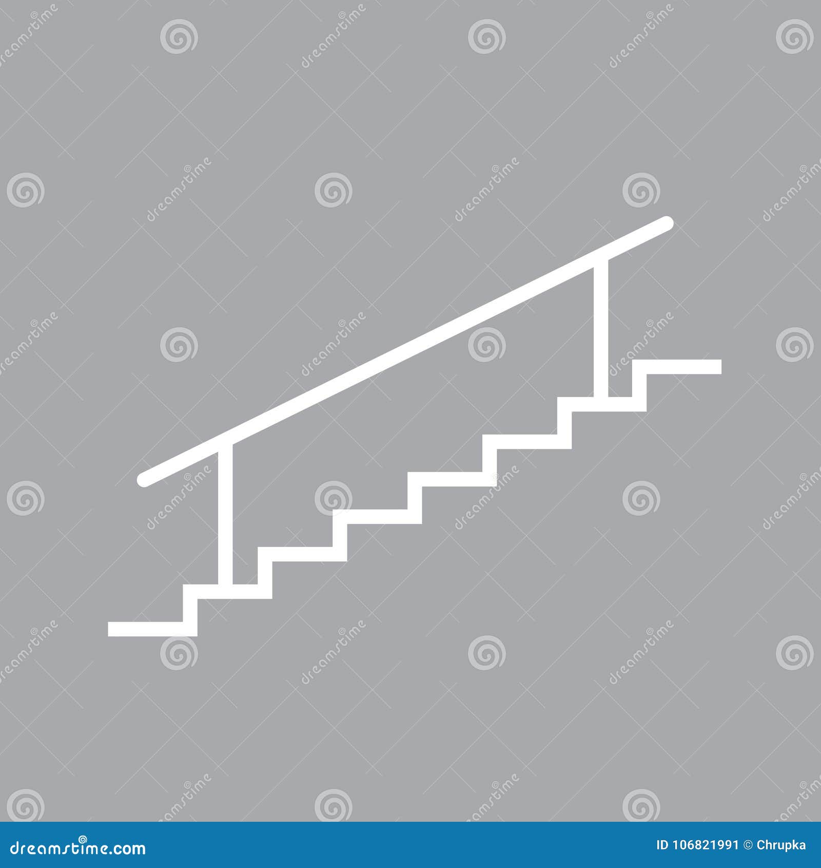 White staircase icon stock vector. Illustration of pictogram - 106821991