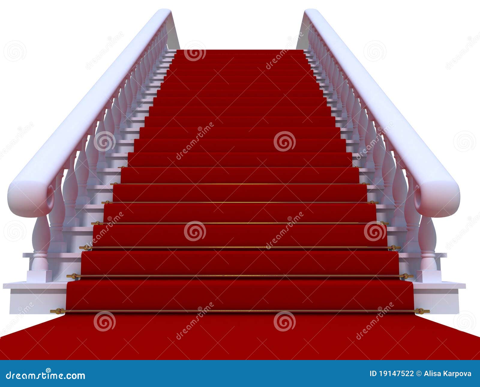 White Staircase with Red Carpet Stock Photo - Image of architecture ...