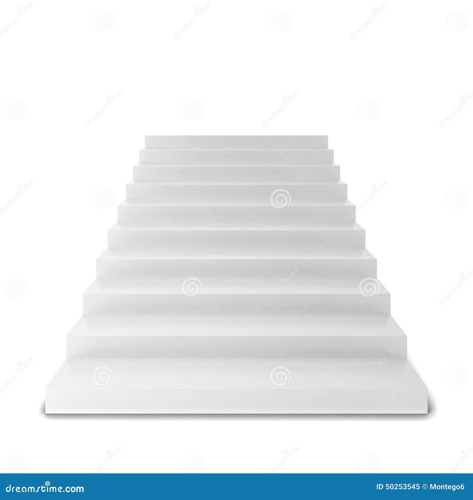 White Stairs On White Background. Realistic 3d Staircase. Interior ...