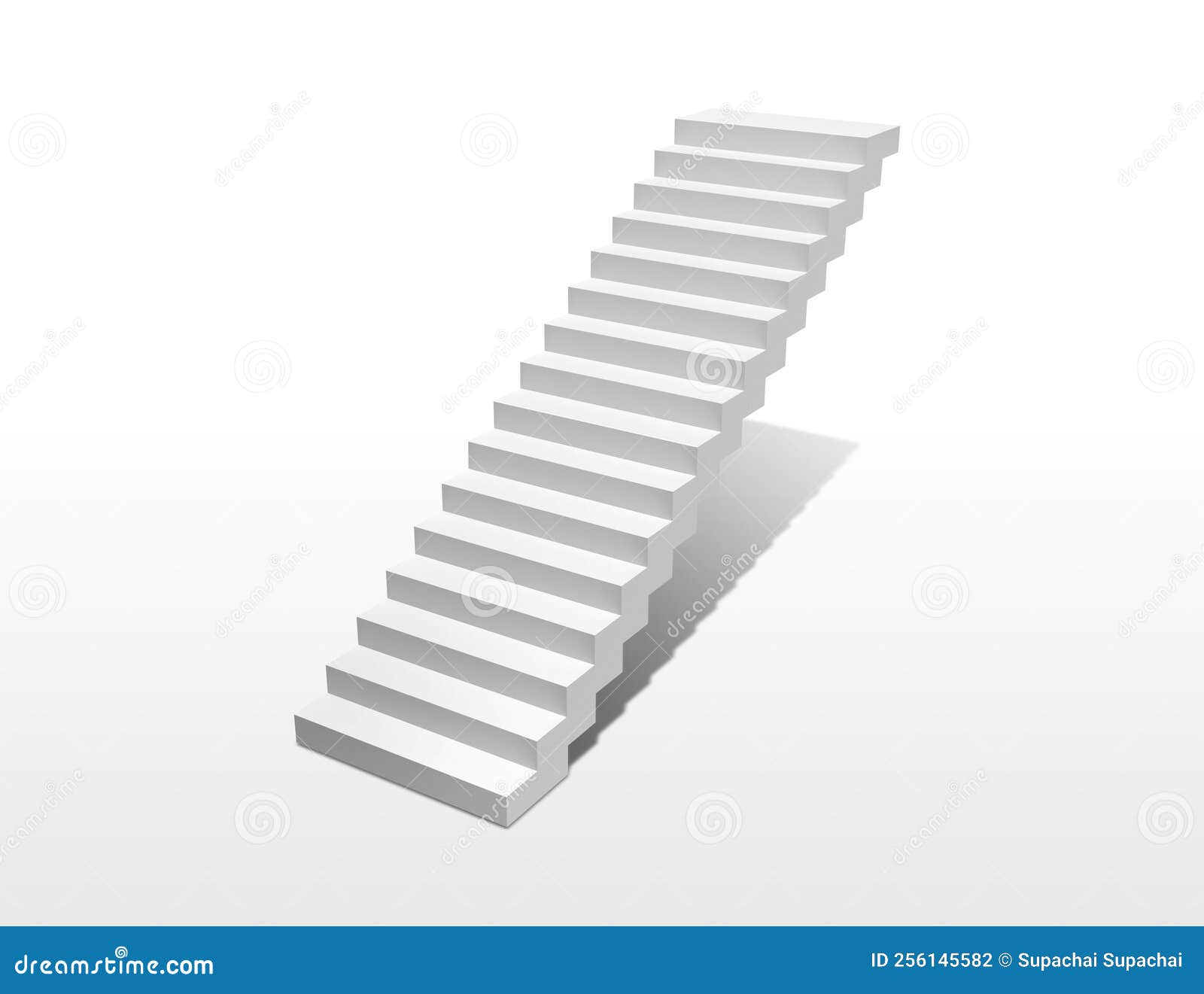White Stairs Isolated on a White Background Stock Illustration ...