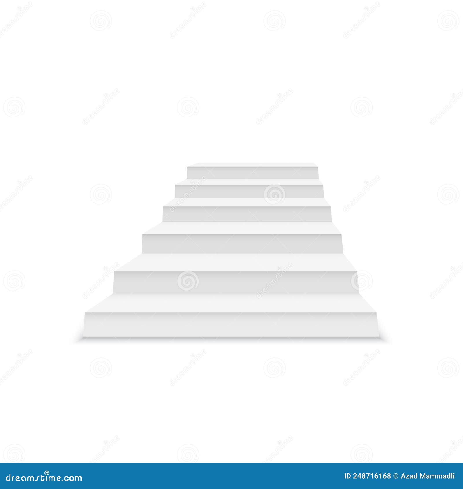 White Stairs Realistic Illustration. Vector Stock Vector - Illustration ...